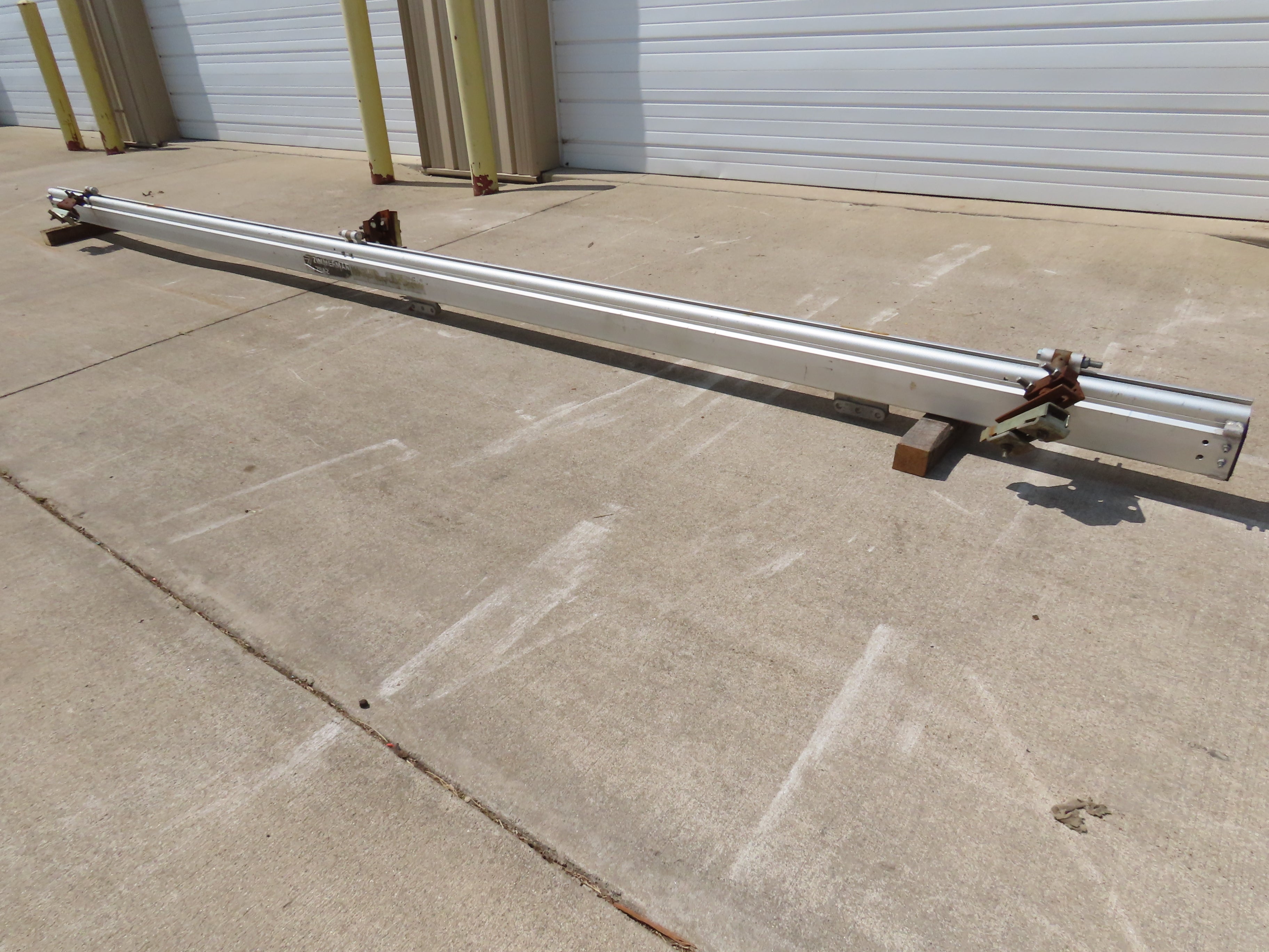 IR Zimmerman Ceiling Hung Aluminum Bridge Crane 20' Span Track Rail 2 ...