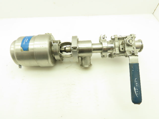 Tri-Clover 371-10M-20-1 1/2-316 Tri-Flo Pneumatic Air Throttling Valve ...