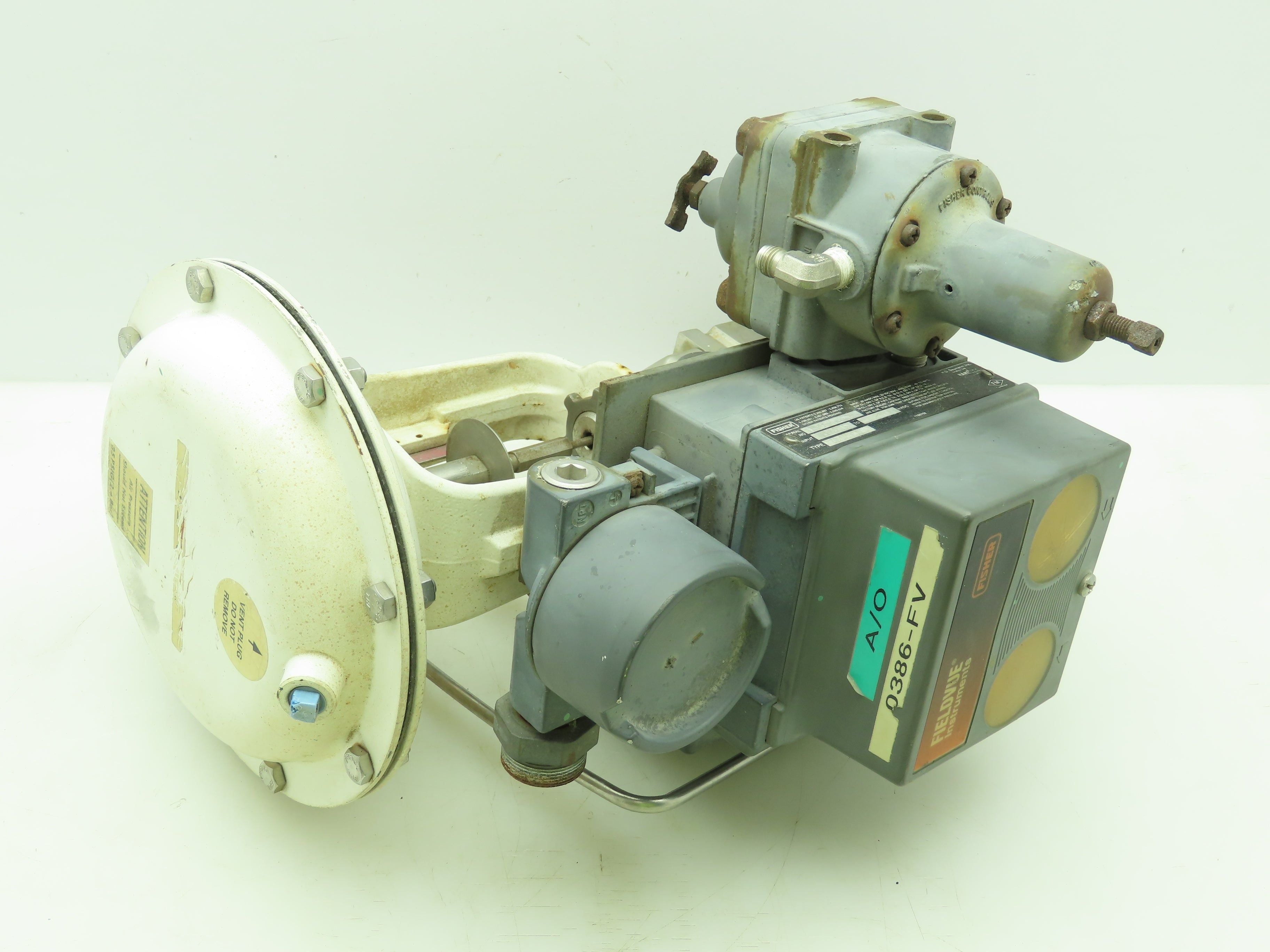 Fisher Pneumatic Diaphragm Valve 1/2" NPT 316SS Fieldvue Positioner DV ...