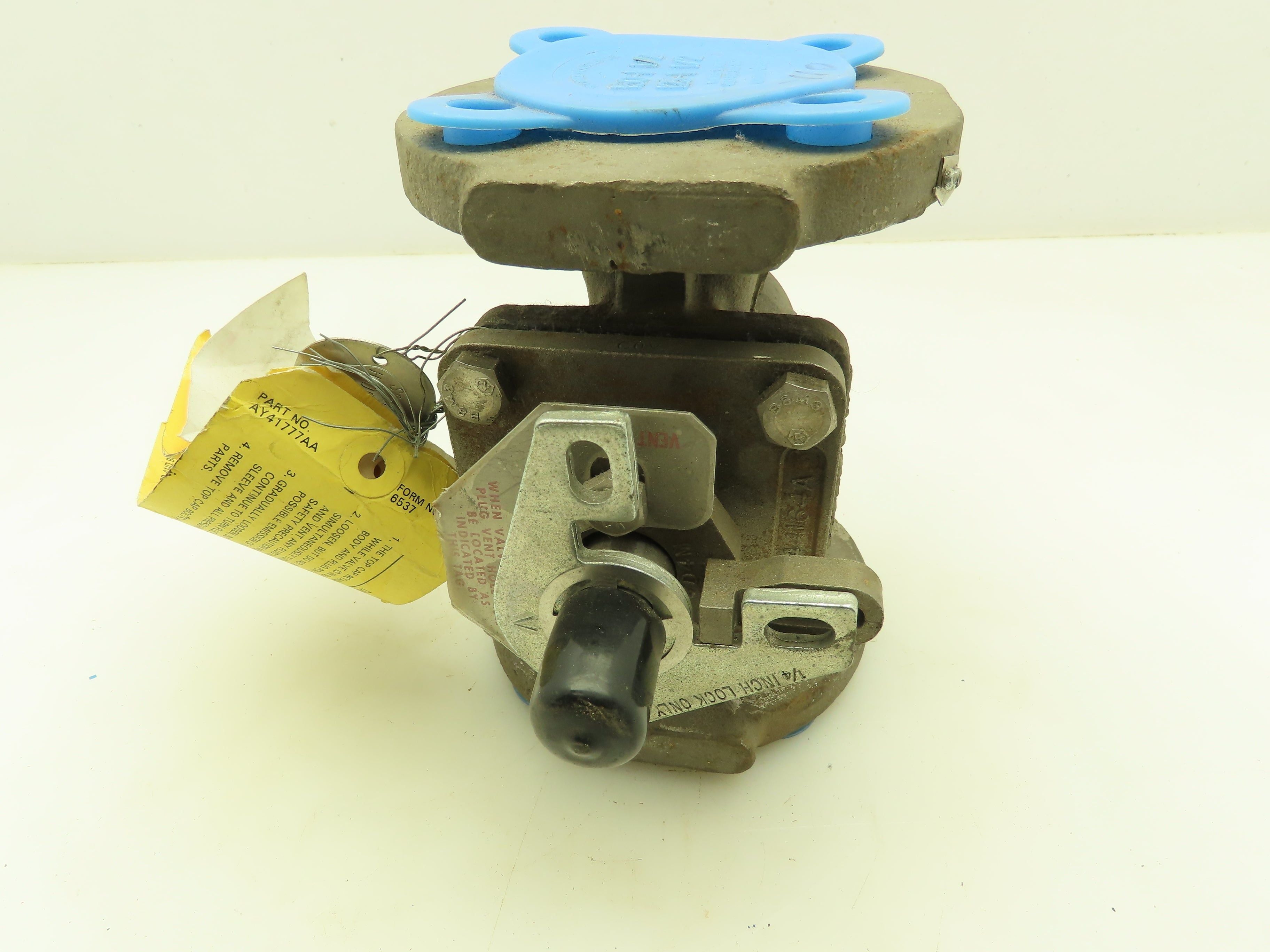 Durco G411 Stainless Chemical Plug Ball Valve 1-1/2" Flanged 150# Rais ...