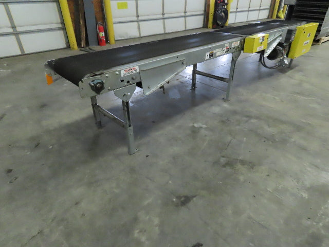24"x 14' Slider Bed Gapper Conveyor 20" Belt Variable Multi Speed Slav ...