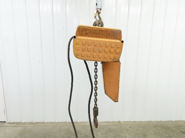Acco Wright Way Electric Chain Hoist 1000 LB 1/2 Ton 16 FPM 1/2 HP 440 ...