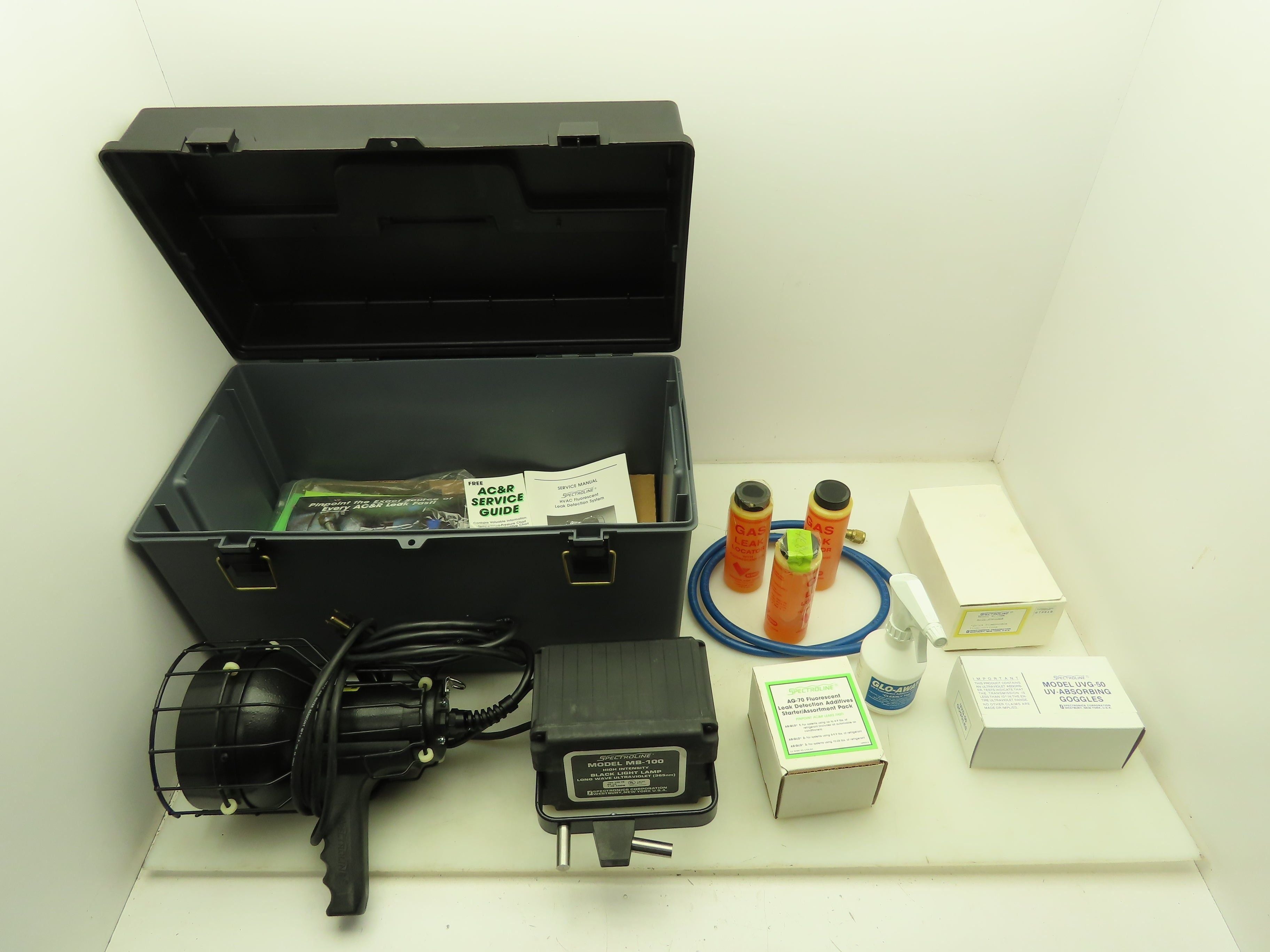 Spectronics CC-120A UV Detection Kit Toolbox Blacklight Dye Refrigeran ...