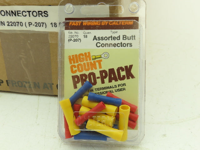 Calterm 22070 18 Piece Butt Connector Assorted Sizes 22-10 AWG Lot of ...