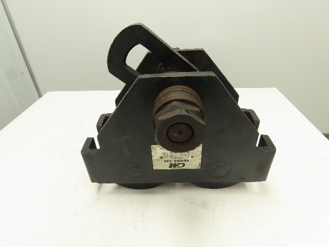 CM Series 633 5 Ton Plain Type Manual Push Trolley 4-5/8" to 8" Beam F ...