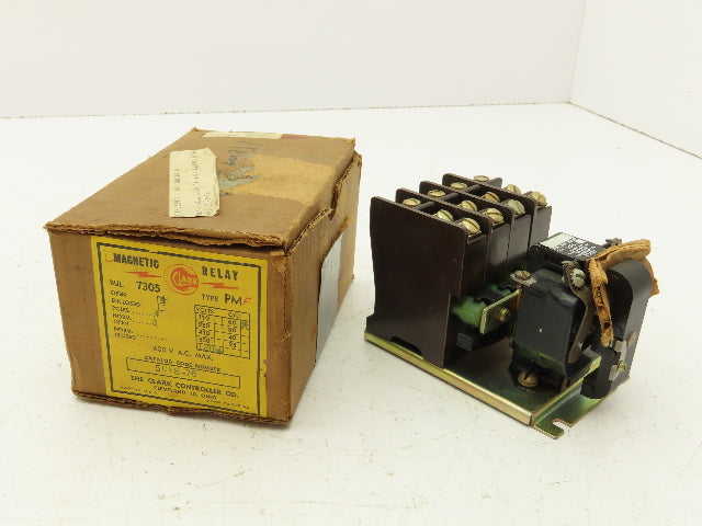 Clark 5UF8-76 AC Relay Type PMF 110/120V Duplex Pole 8 NO 4 Pole ...