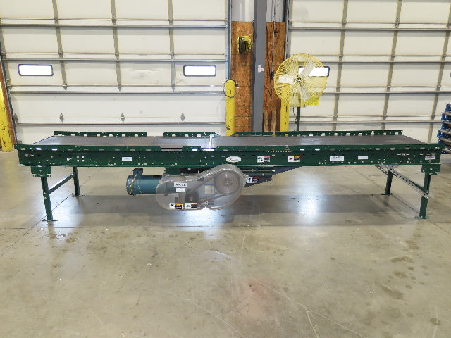 Dematic Rapistan 31"x 14' Slider Bed Conveyor 24" Belt 420fpm Belt Dri ...