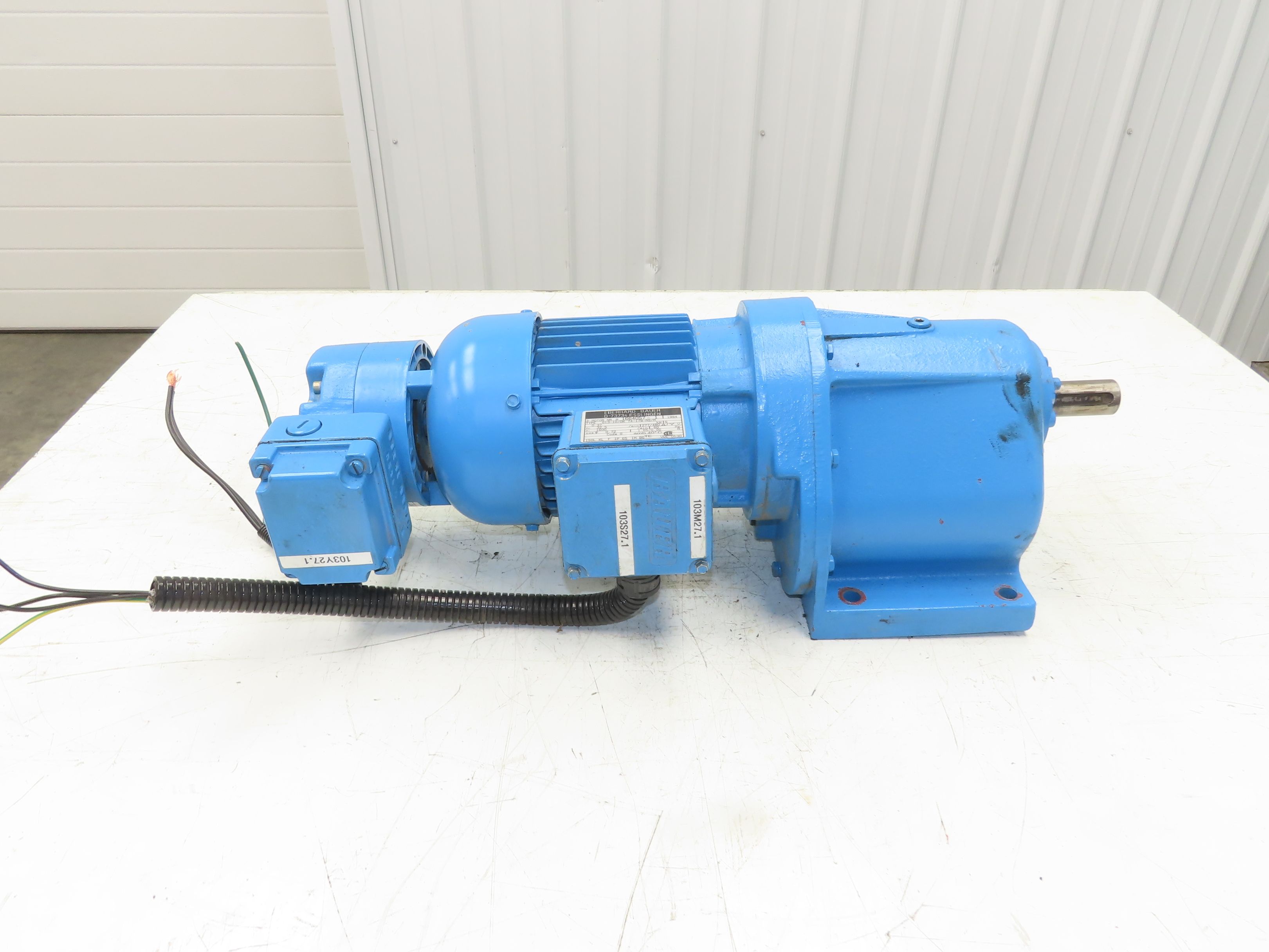 Eberhard Bauer G13-10/DK 74-178-AS/M Inline Gearmotor w/Brake 32rpm 27 ...
