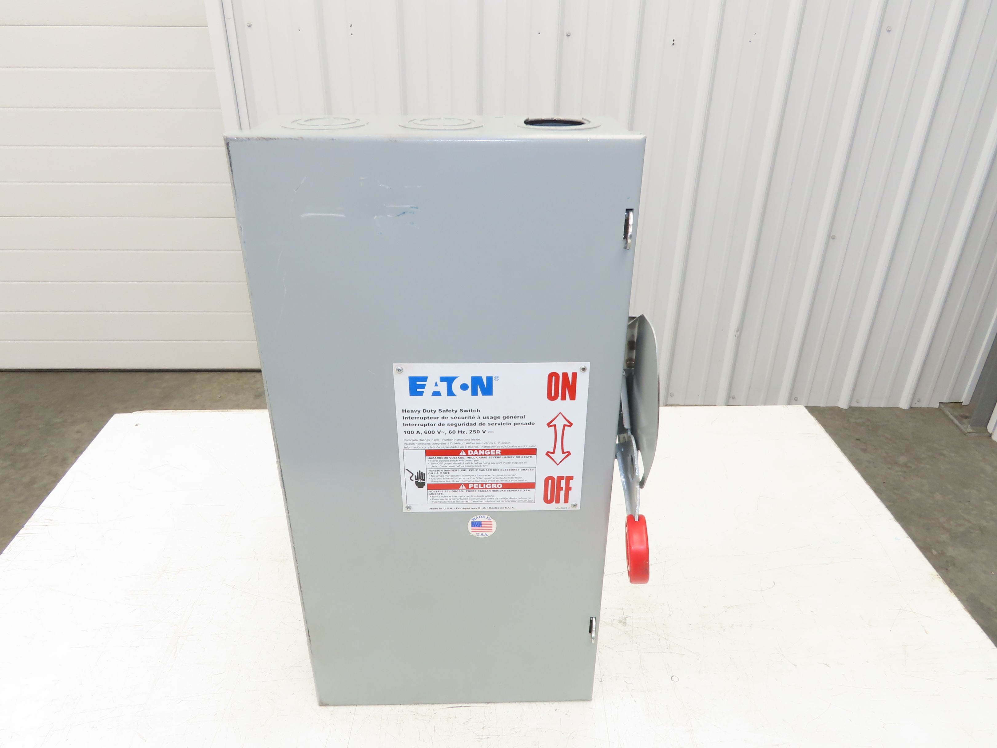 Eaton DH363FGK 100A Fusible Safety Switch 3-Pole 600V Nema 1 – ARROW ...