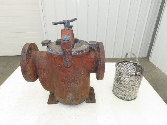 Hayward Model 72 Simplex 4" Inline Basket Strainer Cast Iron 200 PSI F ...