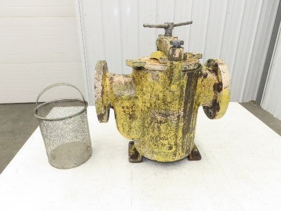 Hayward Model 72 Simplex 4" Inline Basket Strainer Cast Iron 200 PSI F ...
