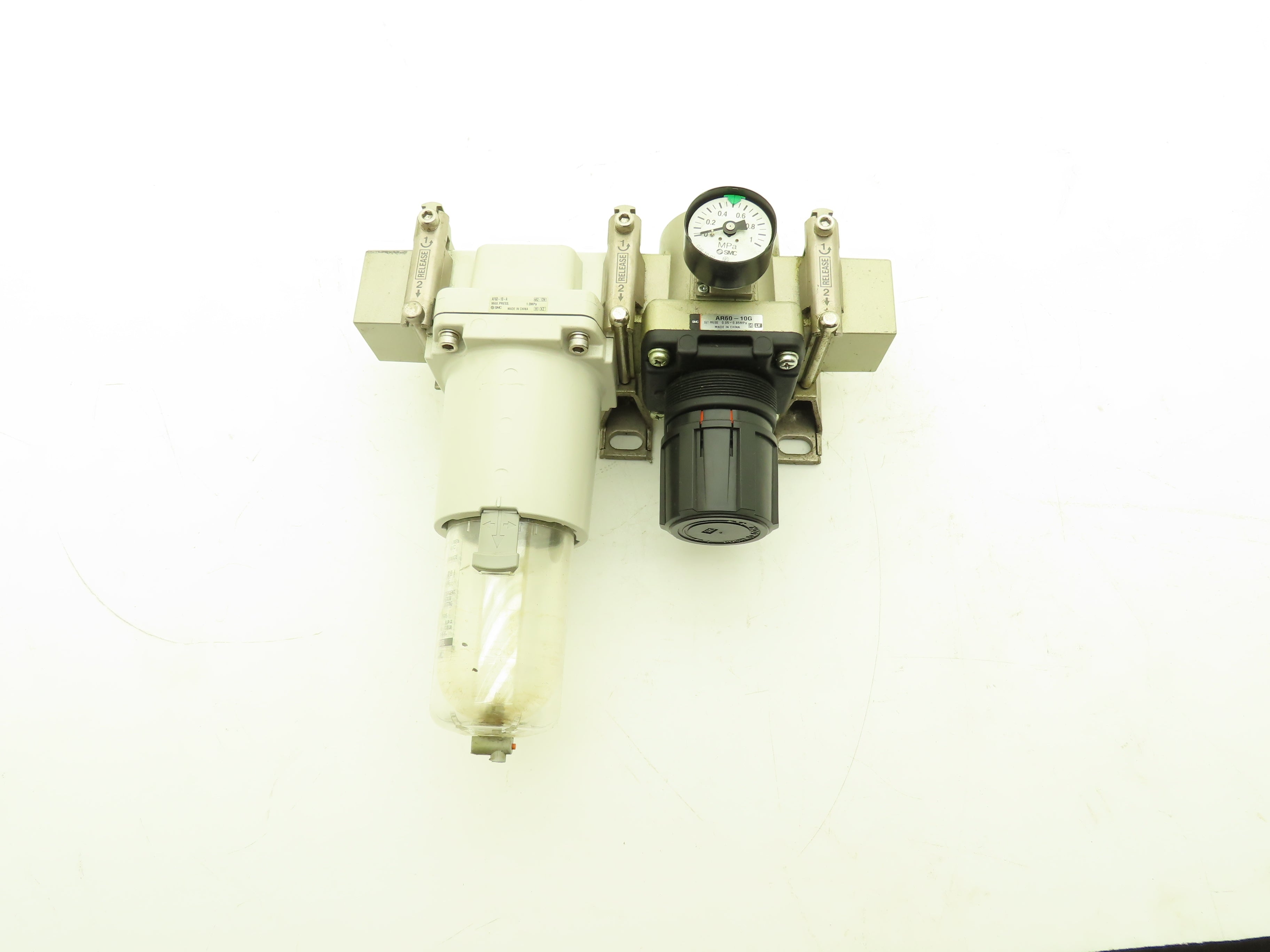 SMC Pneumatic Air Regulator Dryer Assembly 3/4" NPT AC60B-10G AF60-10 ...