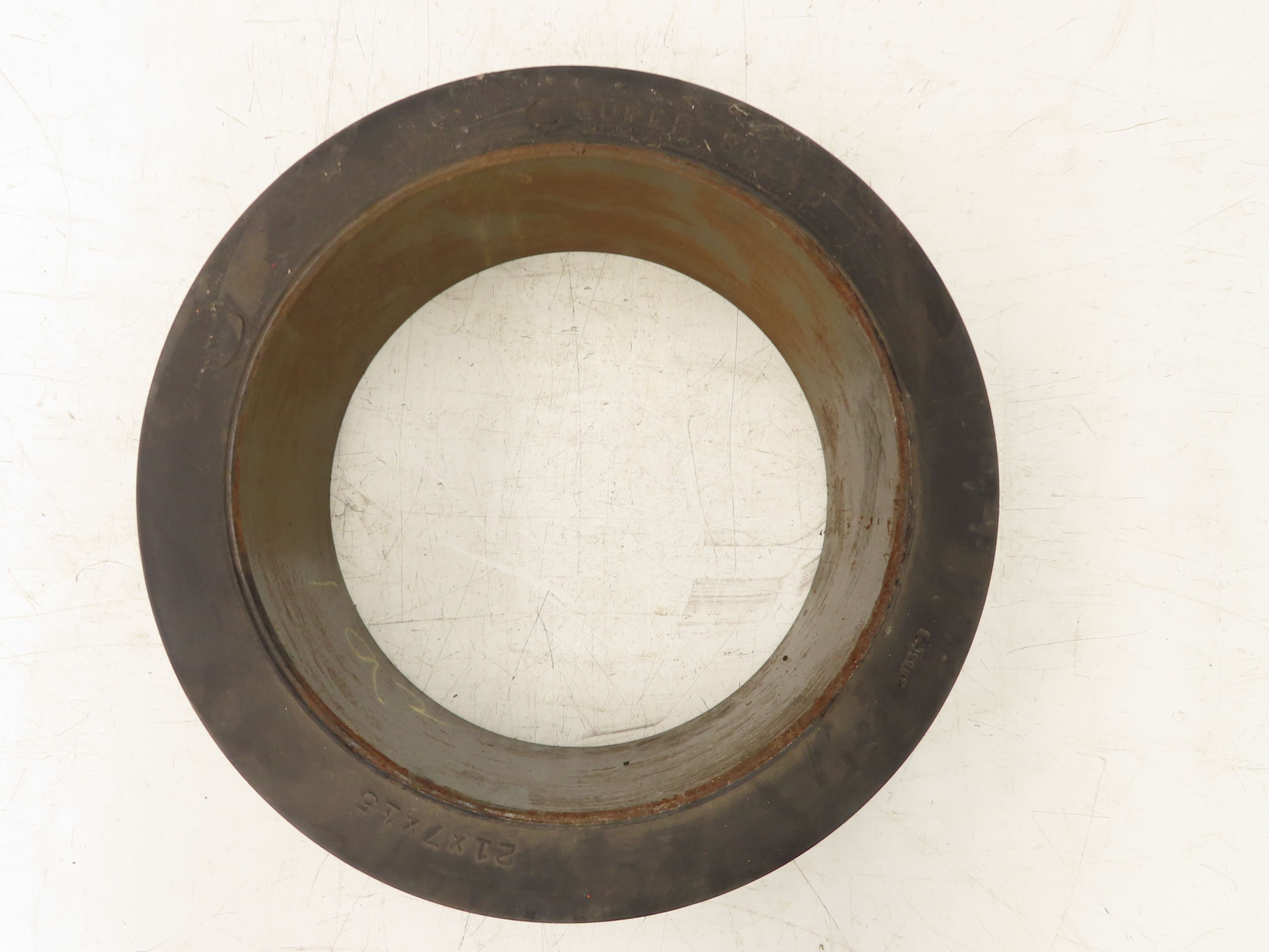 Super Solid 21x7x15 Forklift Tire Smooth Solid Press-on Black – ARROW ...