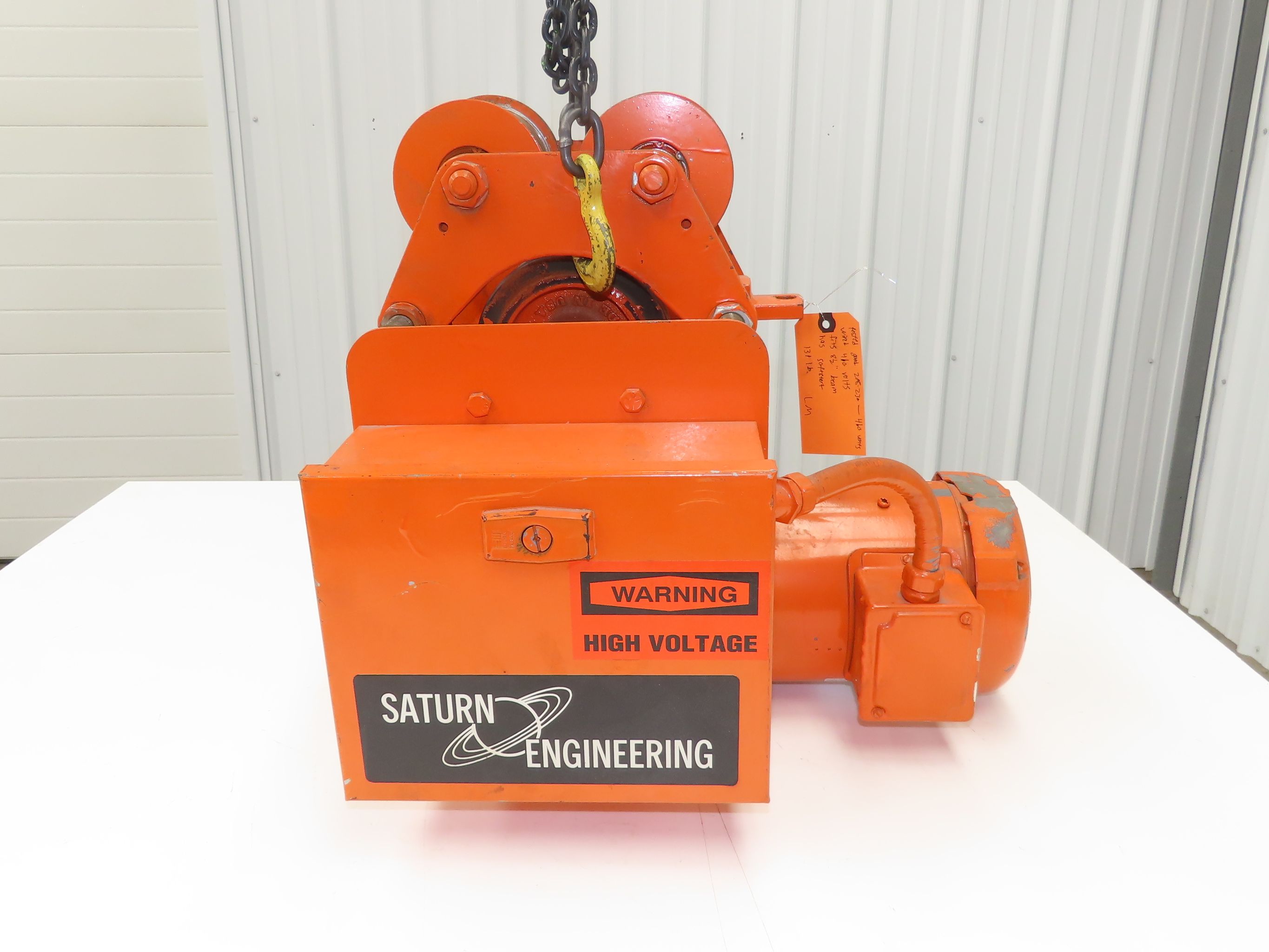 Saturn 4 Ton Bridge Crane Trolley Drive Tractor 460V 3PH 55FPM 8000Lb ...