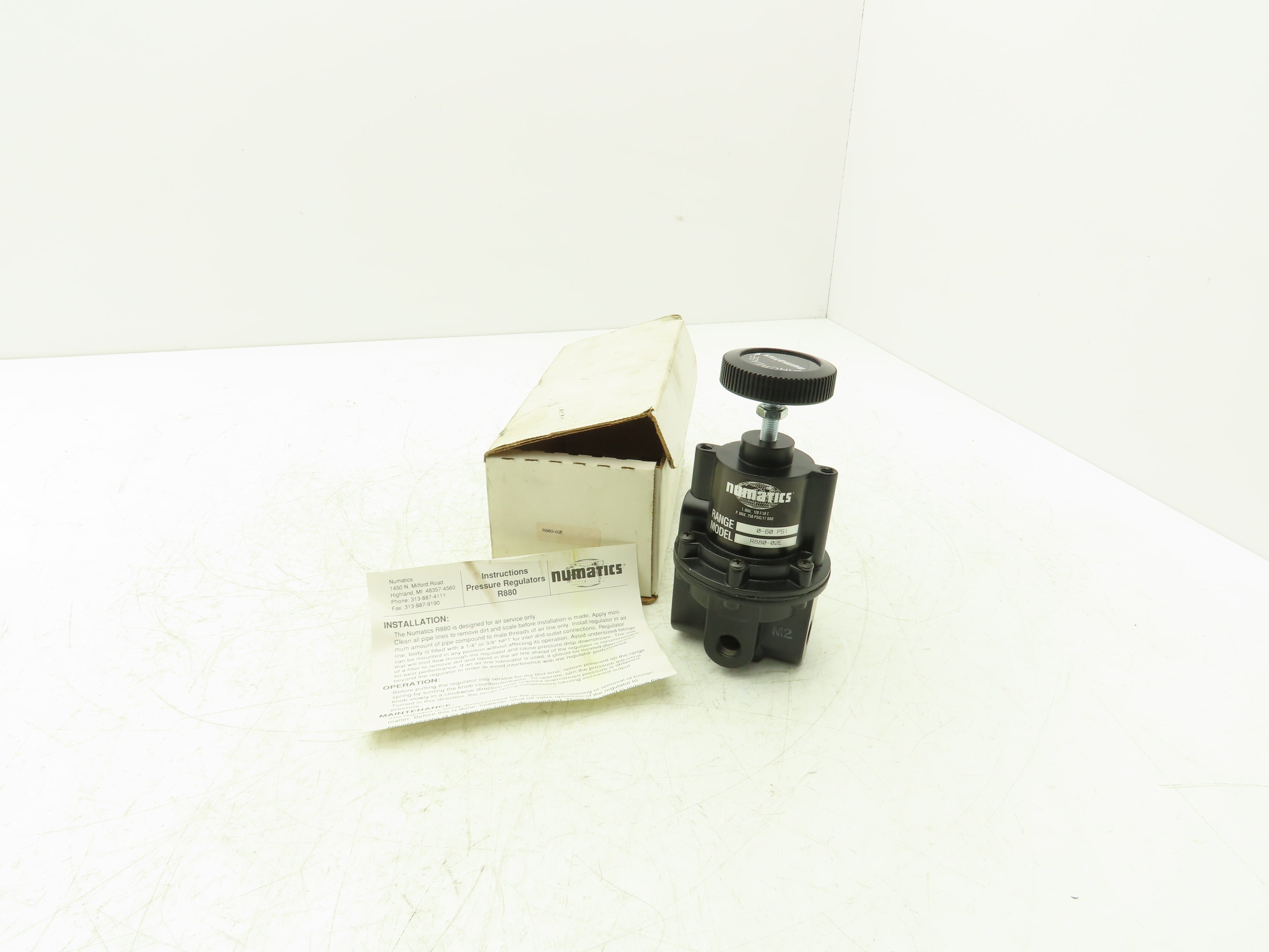 Numatics R880-02E Air Loaded Pressure Regulator Model 60psi 1/4" NPT H ...