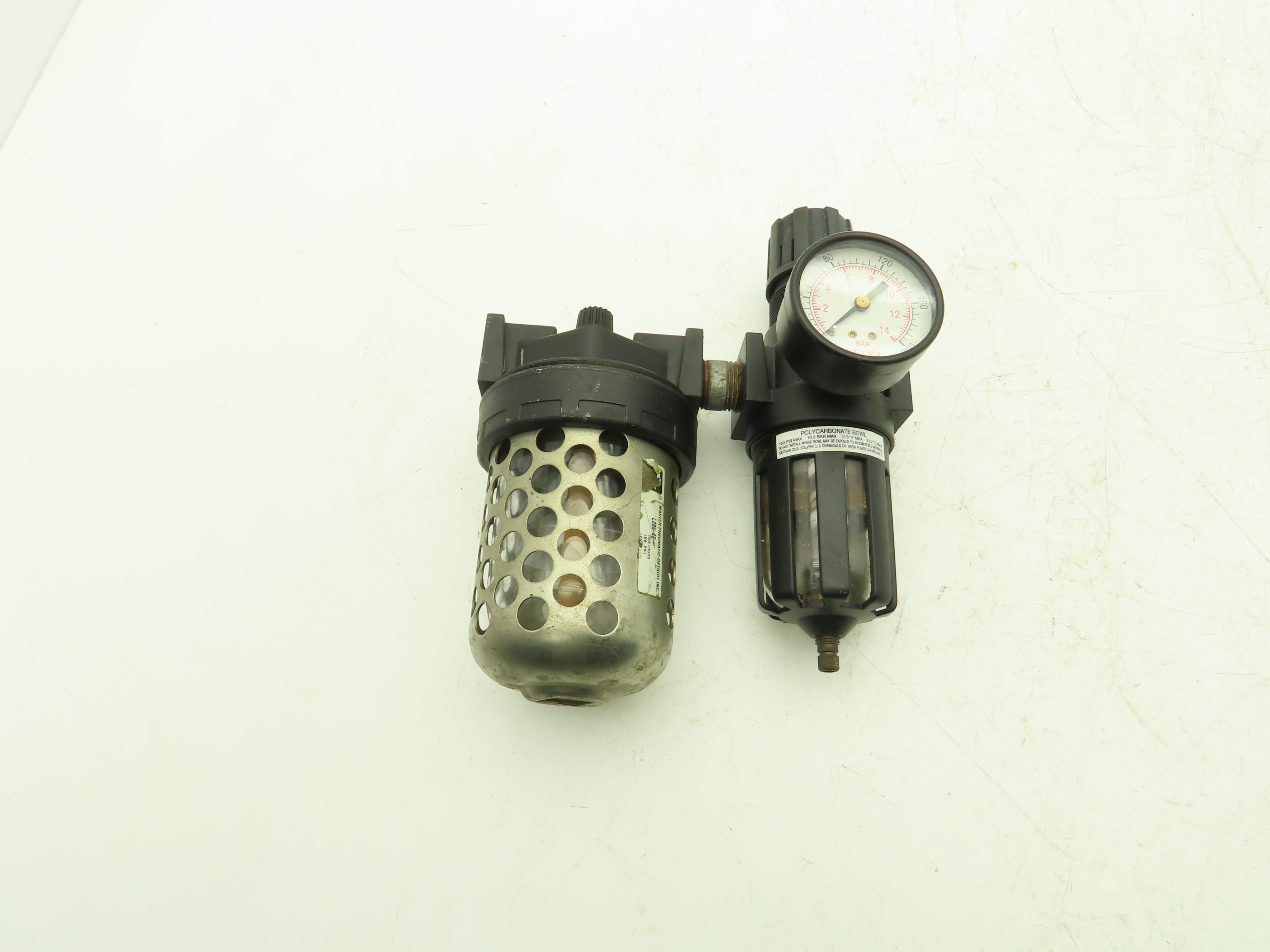 Master Pneumatic Detroit Filter Regulator Lubricator Combination 1/2 ...