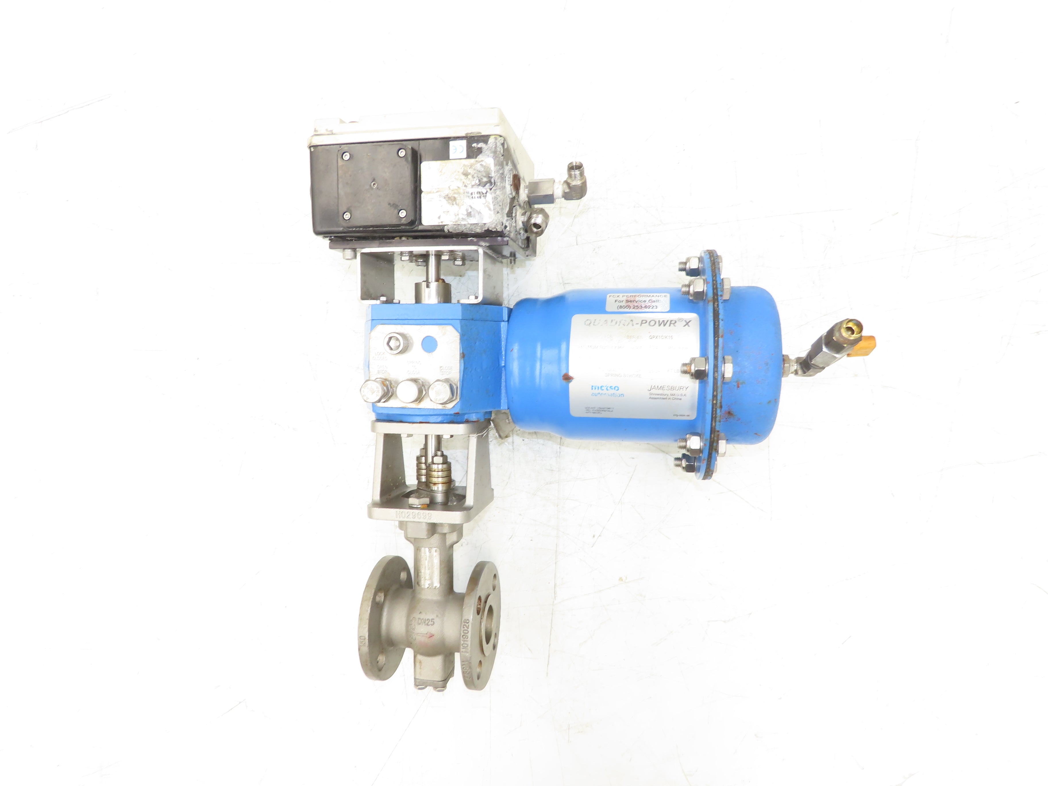 ABB Electro-Pneumatic Valve Positioner with 1" ANSI Flange Ball Valve ...
