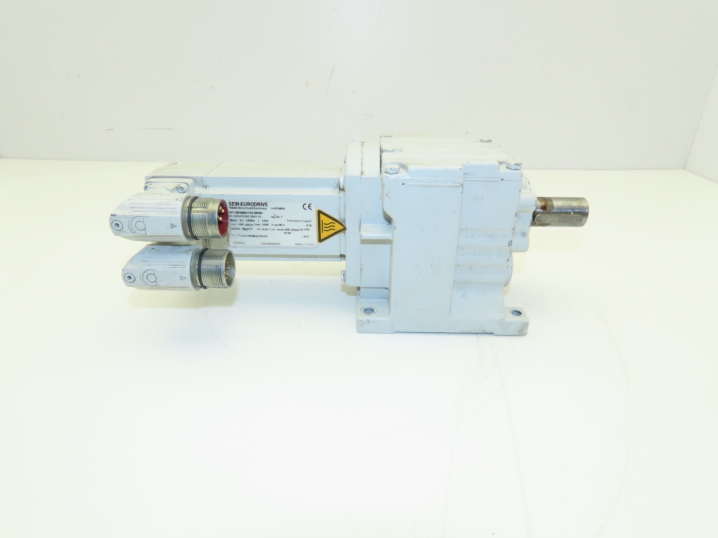 Sew Eurodrive R07 CMP40M/KY/RH1M/SM1 Gearmotor 38.51:1 Reducer 117rpm ...