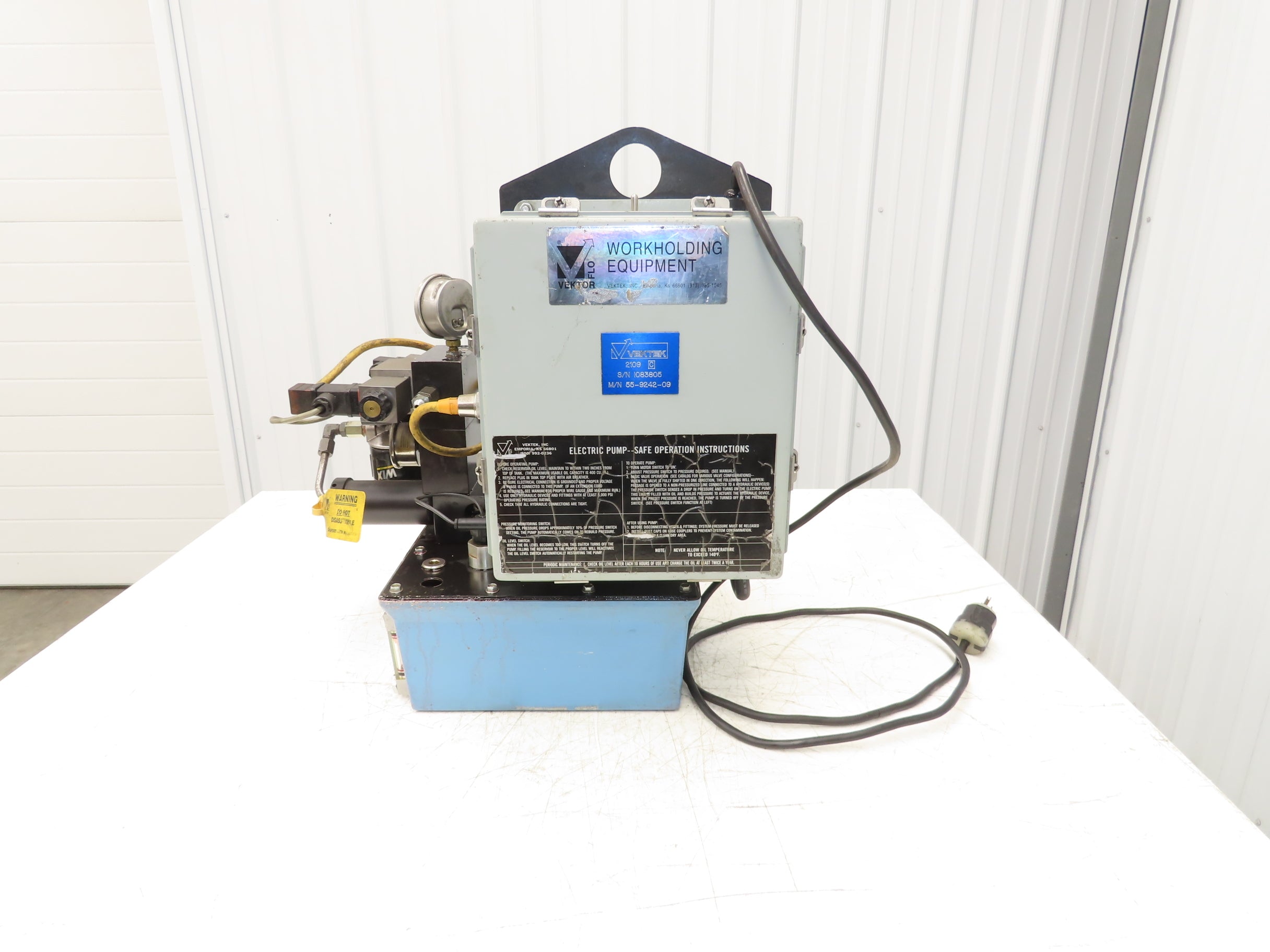 Vektek Vector Flo Hydraulic Manual Workholding Pump Power Pack 2.5gal ...