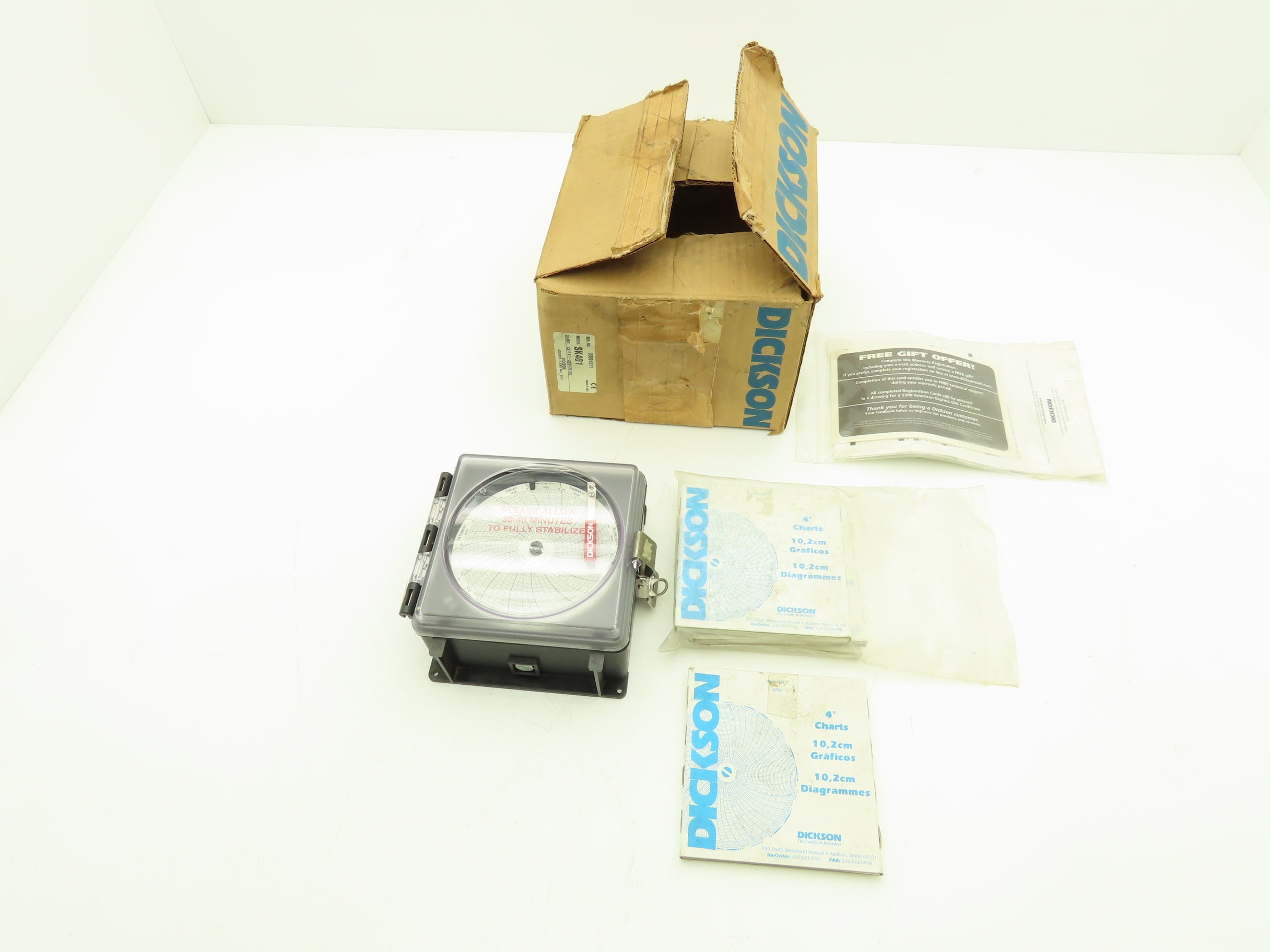 Dickson SK401 Circular Chart Data Temperature Recorder 200+ Charts ...