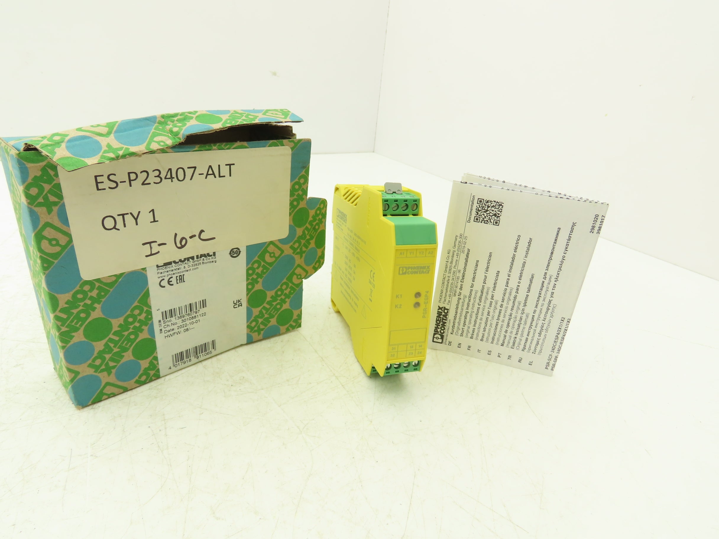 Phoenix Contract PSR-ESP4 Safety Relay 24V Input 230V Output – ARROW ...