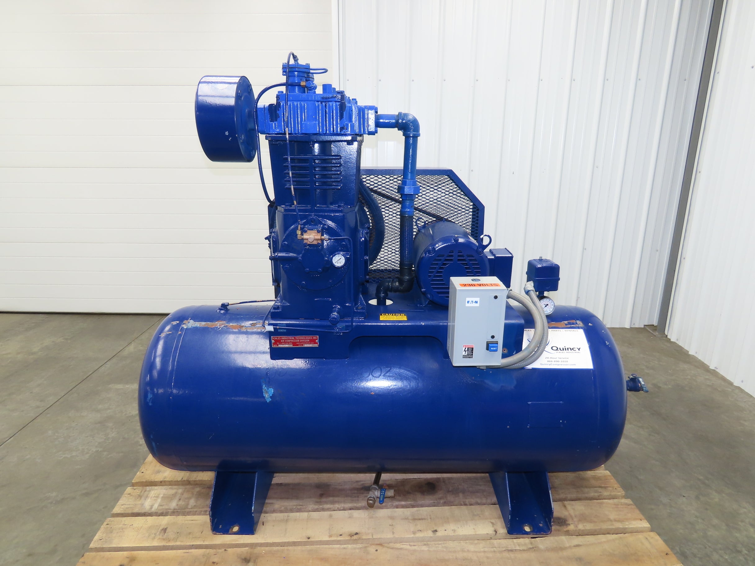 Quincy 350 Piston Air Compressor Pump 36CFM 175PSI 10Hp 230/460V 120G ...