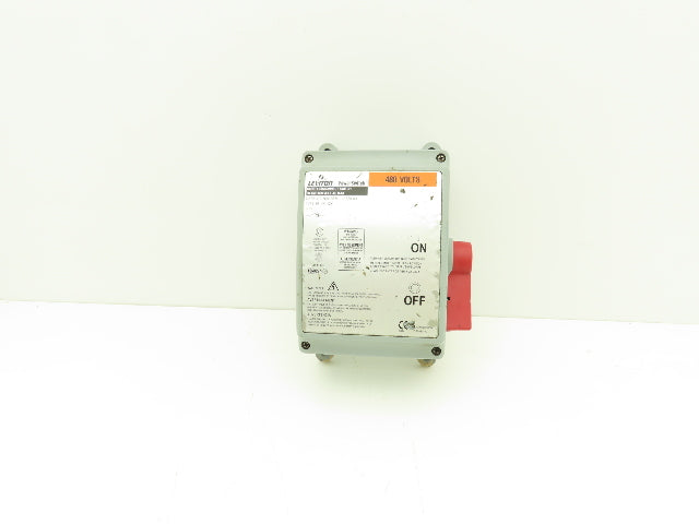 Leviton DS30-AX Safety Disconnect 30 Amp 600 Volt AC Max Enclosed Swit ...