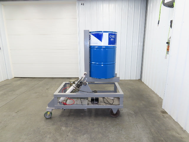 55 Gallon Drum Upender Tipper Barrel Invert 12V Hydraulic Mobile Cart ...