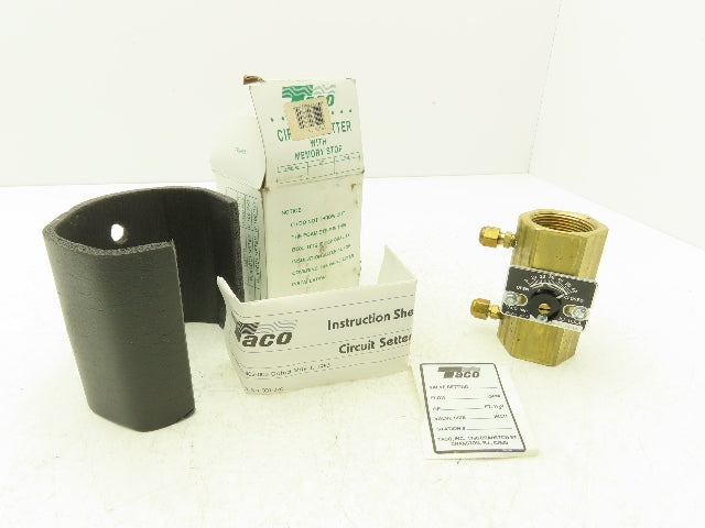 Taco CS125-T4 Circuit Setter Ball Valve 250 PSI 1-1/4" NPT W/Memory St ...
