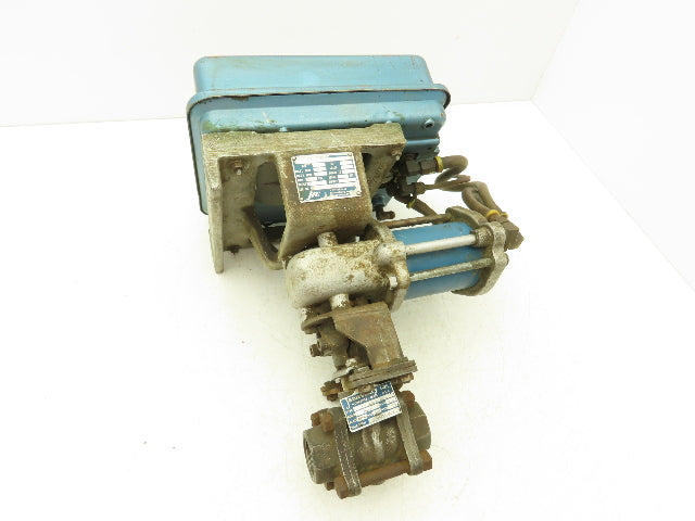 Jamesbury C0110 0E 1" SS Ball Valve w/Pneumatic Actuator & Positioner ...