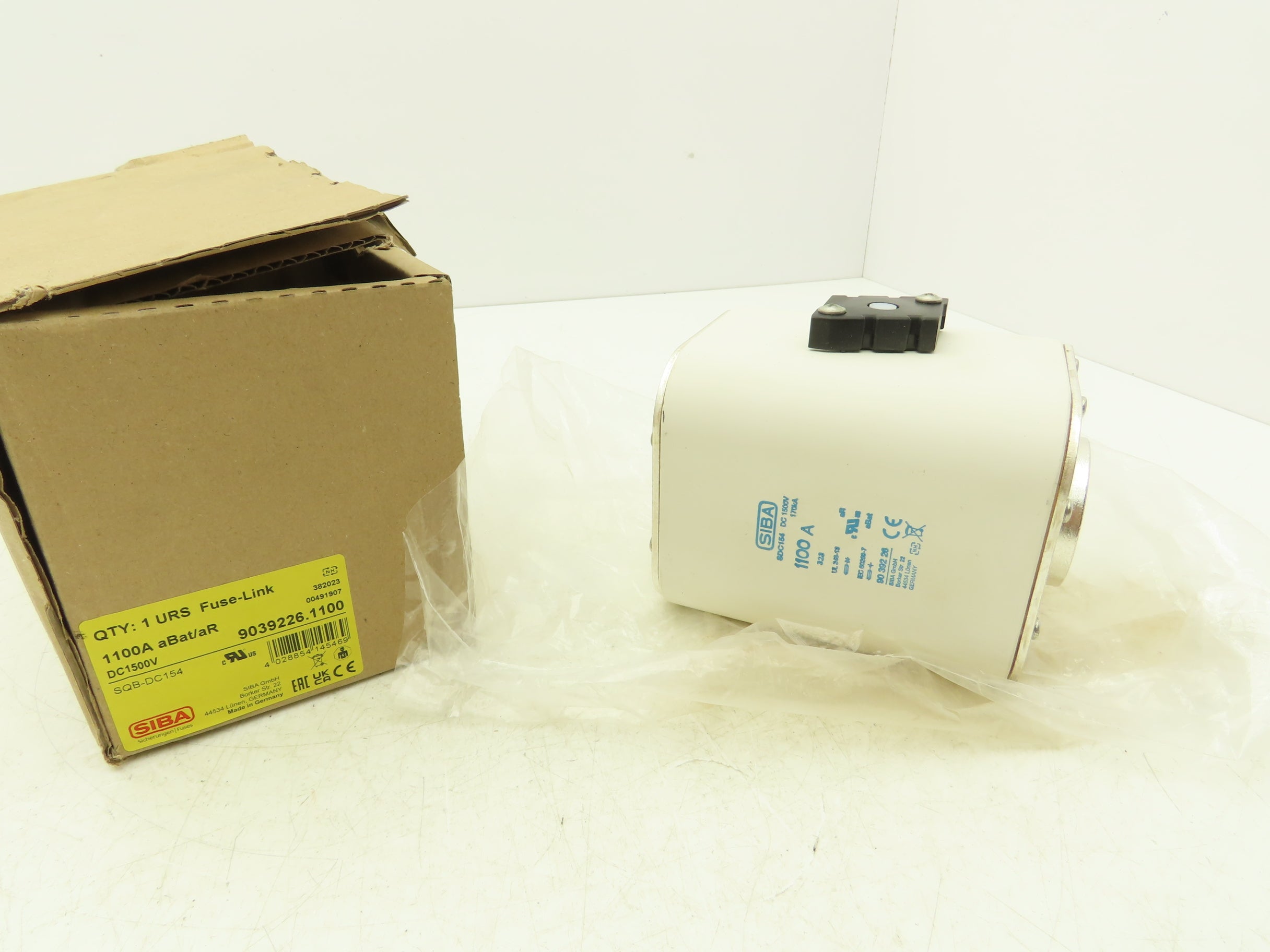 SIBA SQB-DC154 Ultra-Rapid Fuse 1100A Amp aBat/Ar DC 1500V 9039226.110 ...