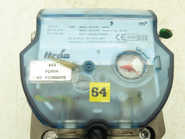 Itron Delta G25 Rotary Volumetric Flow Meter DN40 1.5"npt 232psi 9-Dig ...