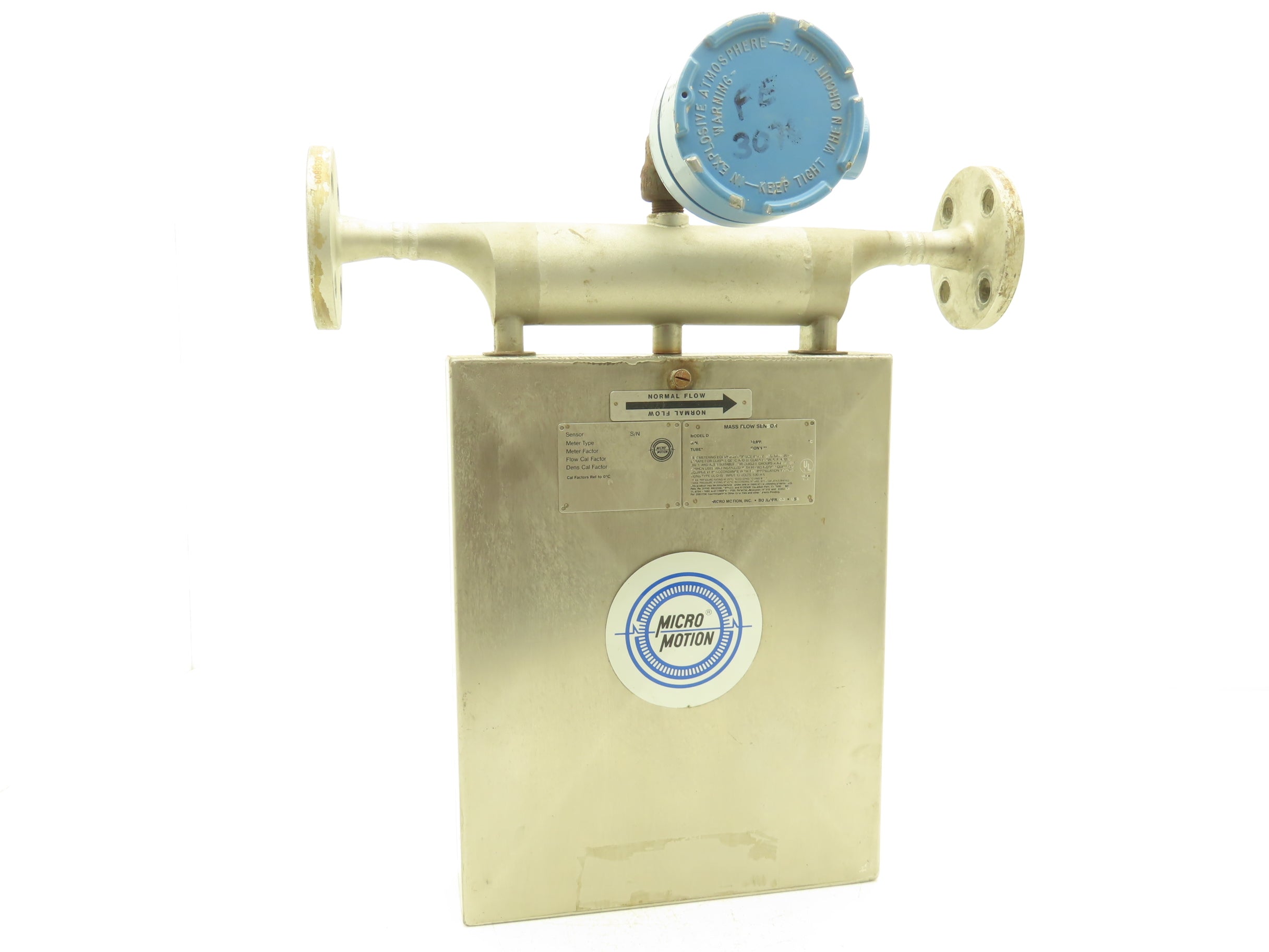 Micro Motion D S065S219 Mass Flow Sensor 1" ANSI Flange 2250psi -240 t ...