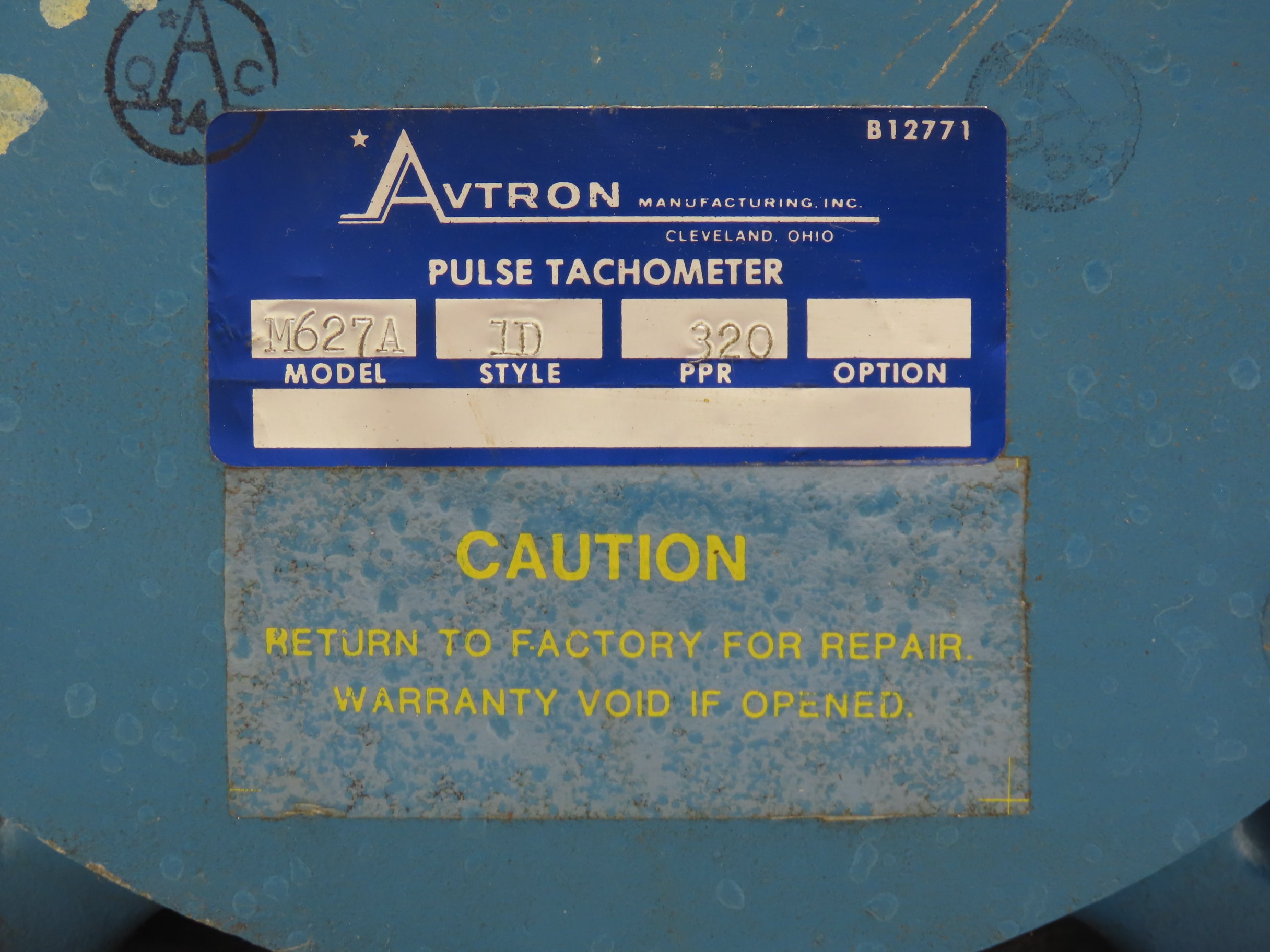Avtron M627A-1D-320 Pulse Generator Tachometer Rotary Encoder 12VDC 32 ...