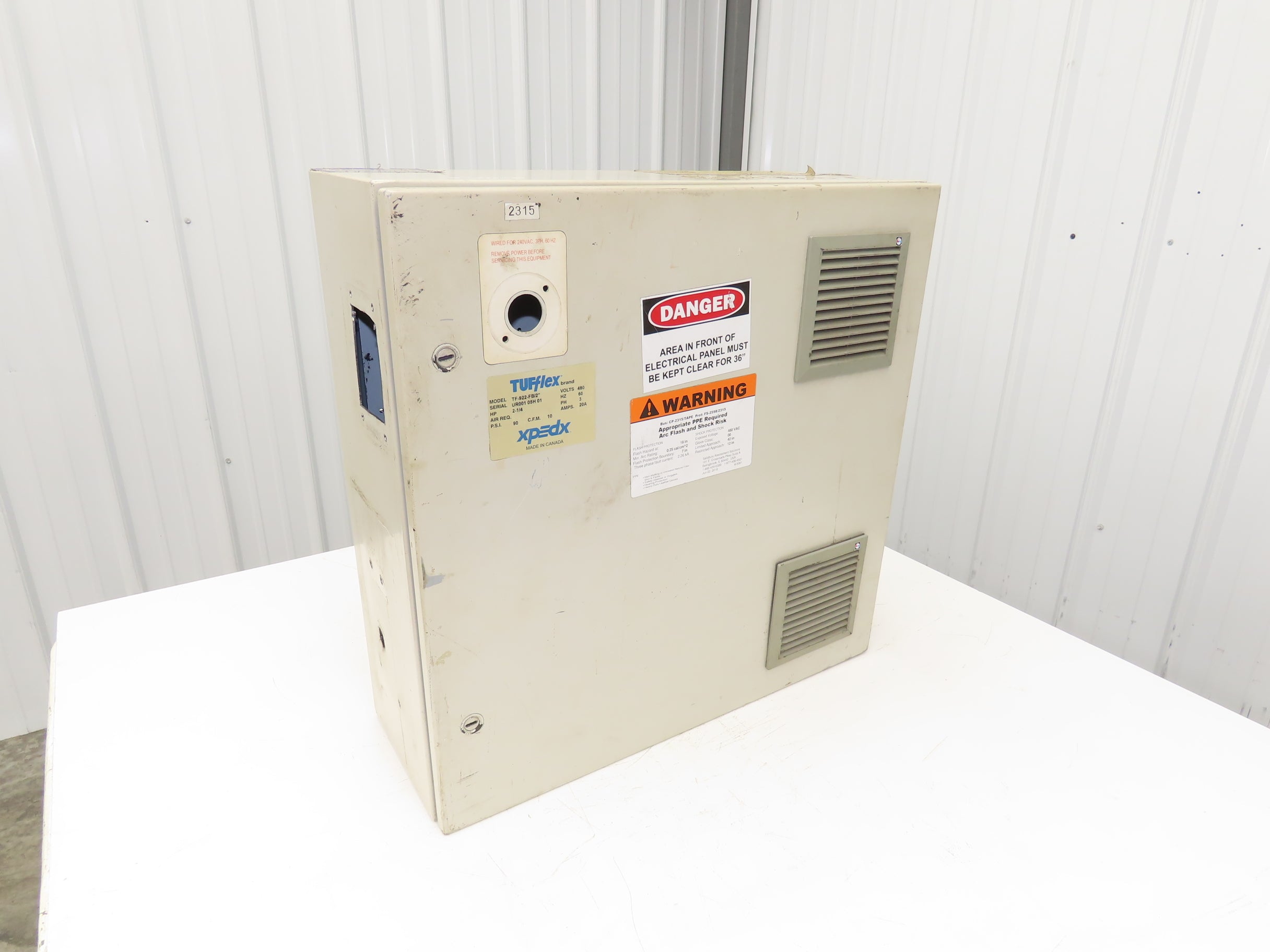 Hoffman C-SD24248 Electrical Enclosure Control Panel 24x24x8" with Bac ...
