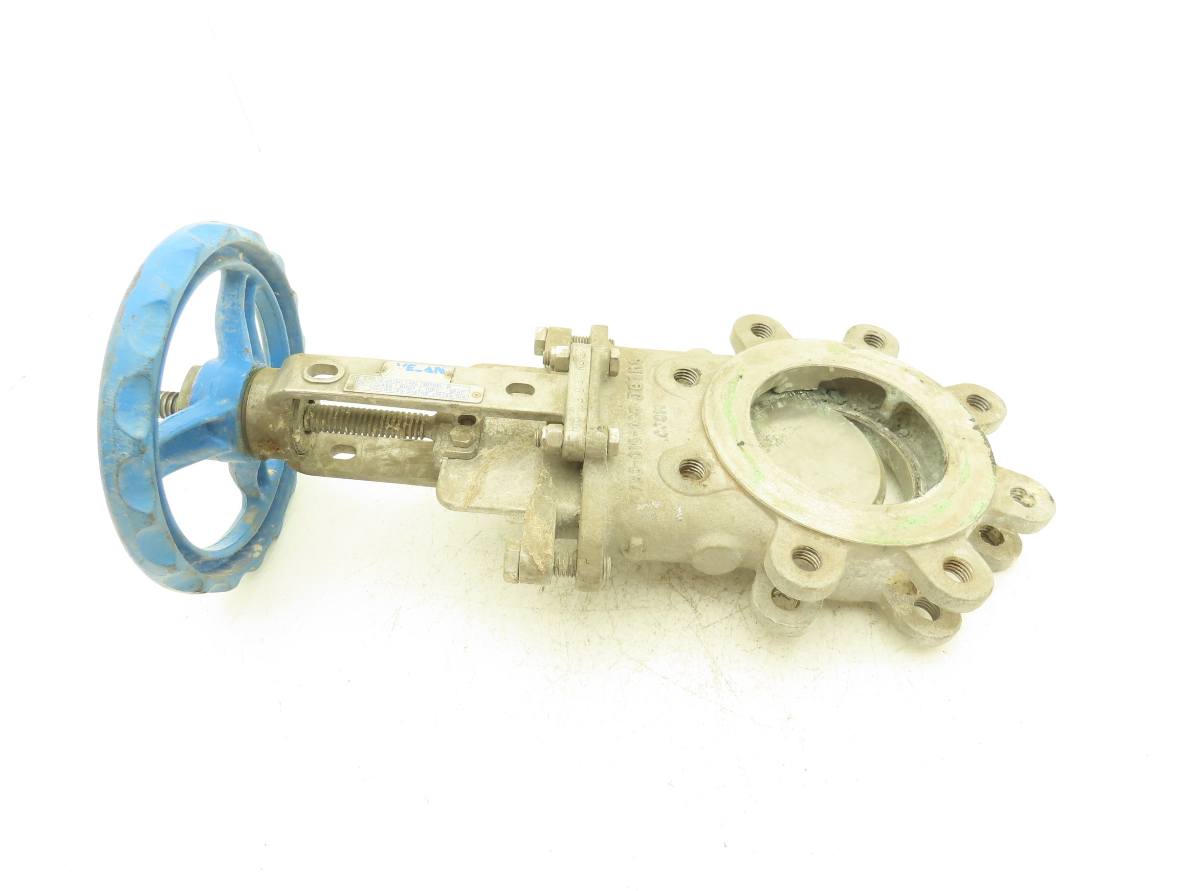 Velan L12-0310C-13SL 4" 316 Stainless Knife Gate Valve Rising Stem Met ...