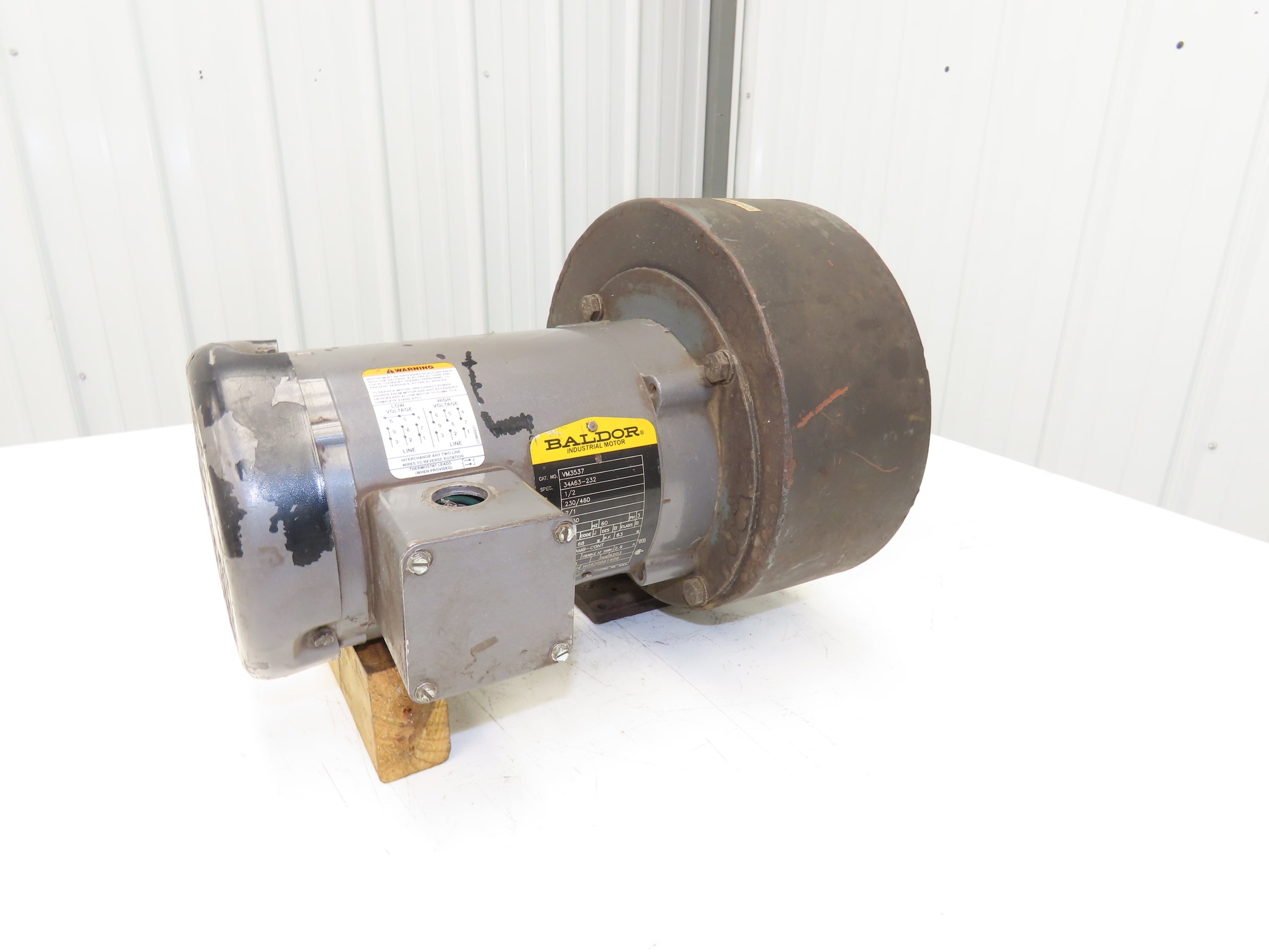 Baldor Reliance VM3537 Blower Motor Fan 0.5Hp 3450 RPM 230/460V 3PH ...