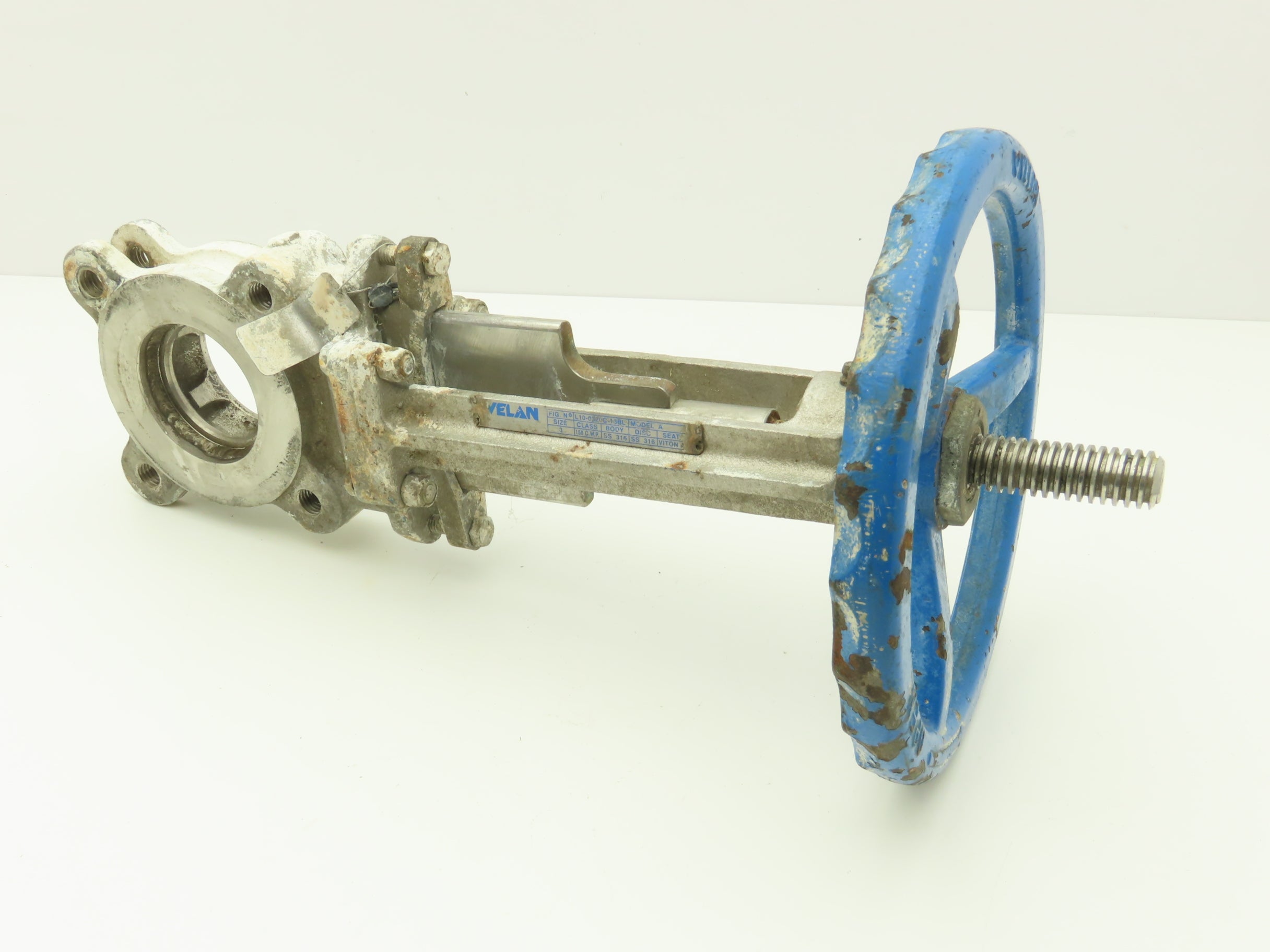 Velan L10-0320C-13BL 3" 316 Stainless Knife Gate Valve Rising Stem 10 ...