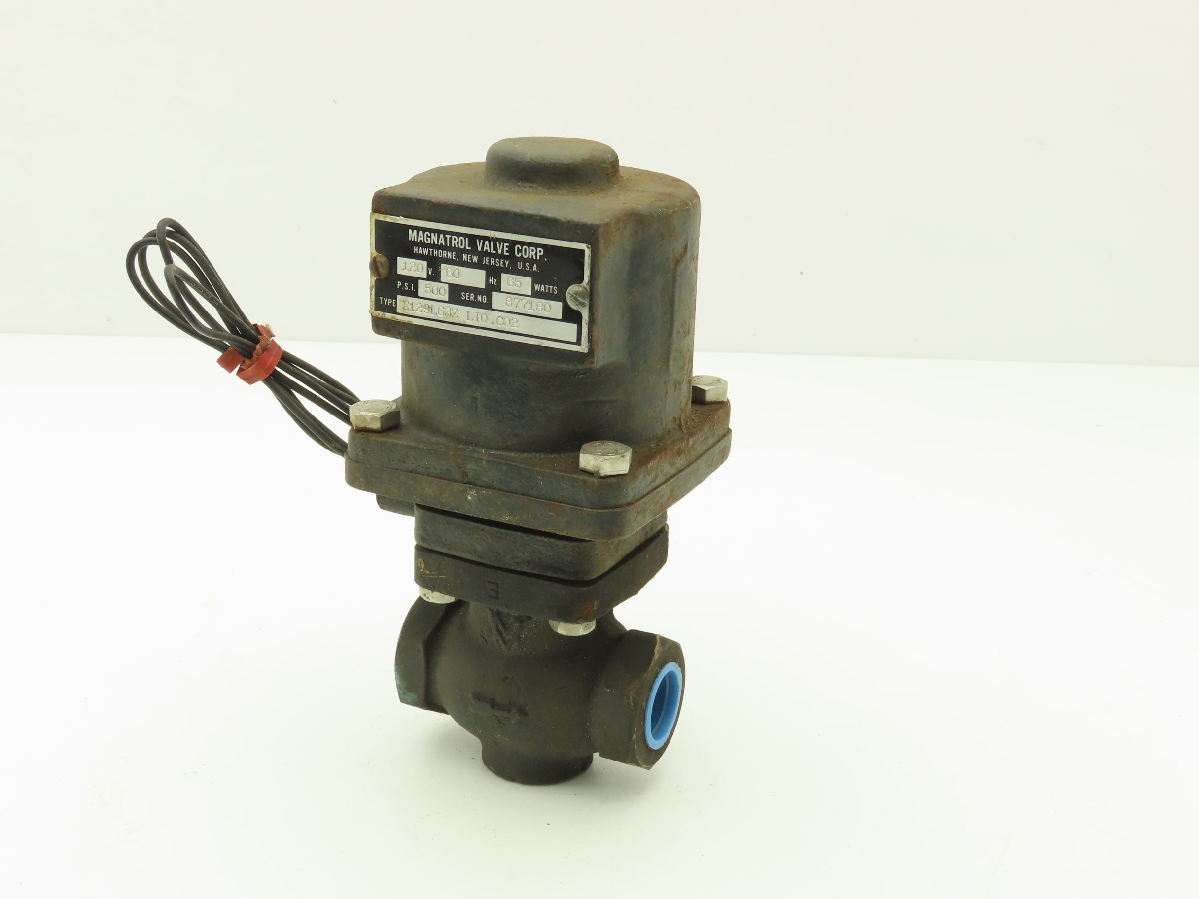 Magnatrol E129L63Z LIQ.CO2 Bronze Solenoid Globe Valve 3/4"npt 500psi ...
