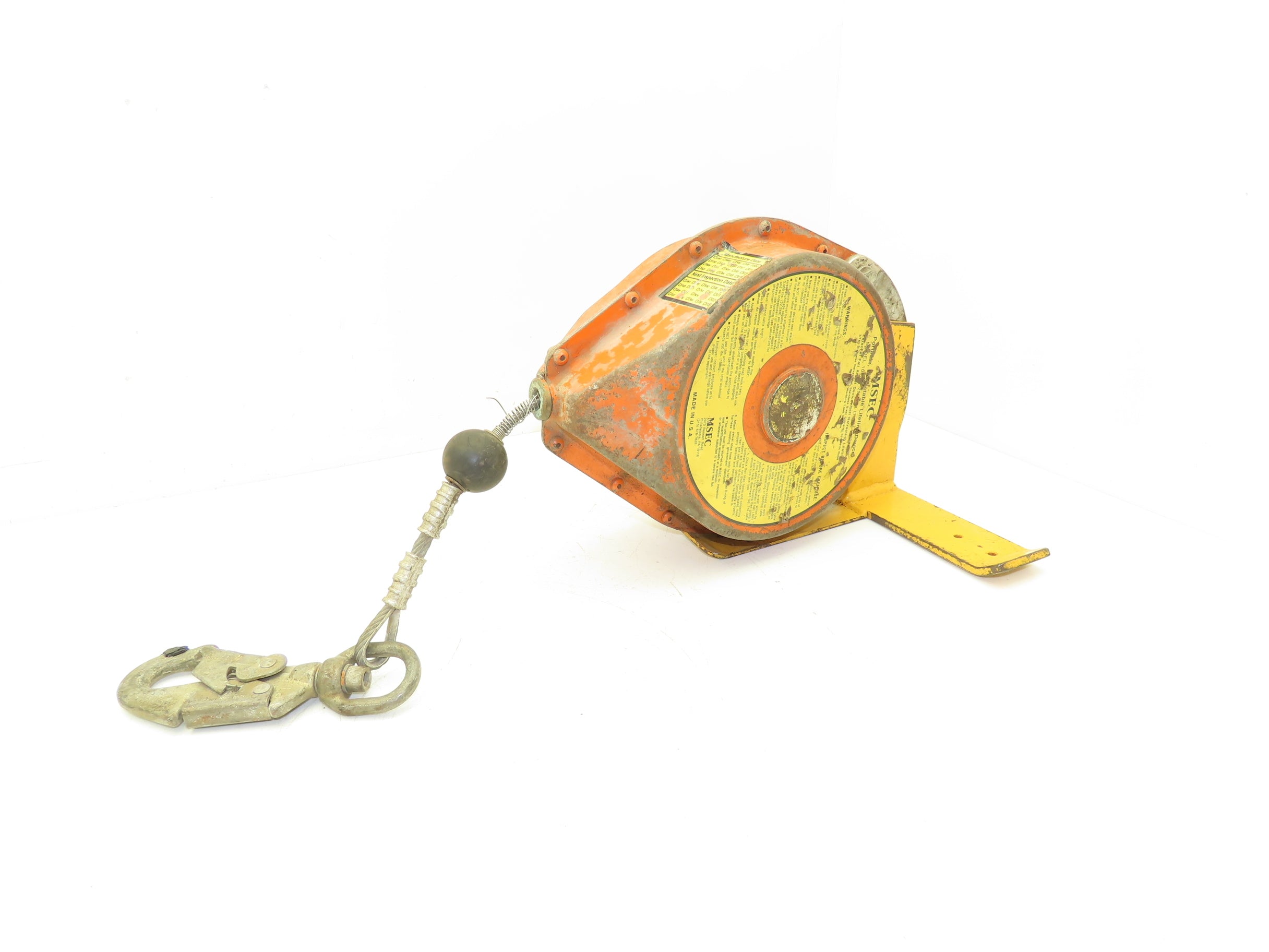 MSEC 1025 Portable Self Retractable Fall Safety Lifeline 25' With Brac ...
