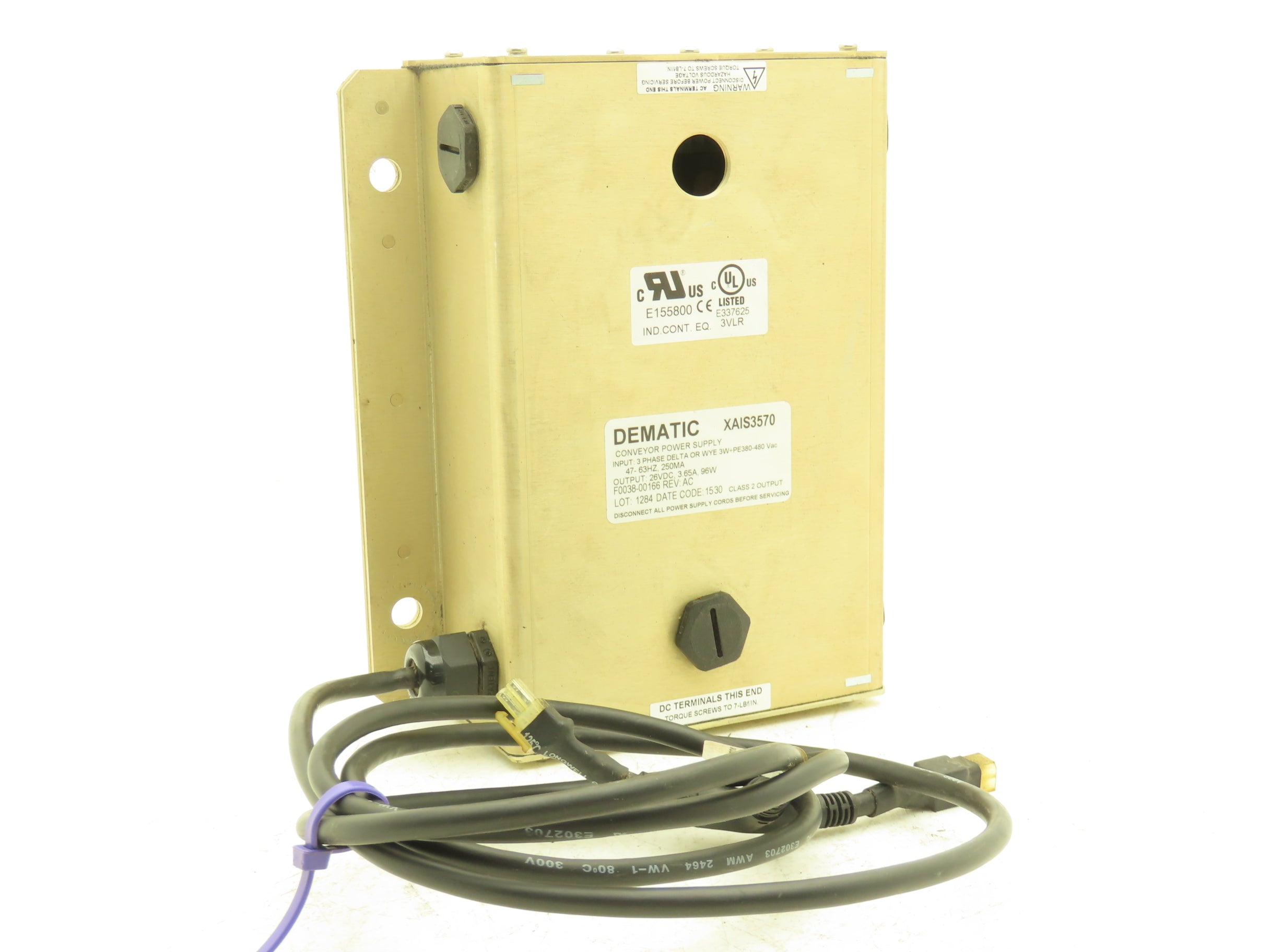 Dematic XAIS3570 Conveyor Power Supply 380-480V 3ph Input 26VDC 3.65A ...
