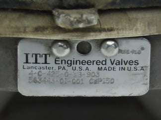 ITT 4-C-425-0-WB-903 Dia-Flo 4" Diaphragm Pinch Valve Stainless Pipe B ...