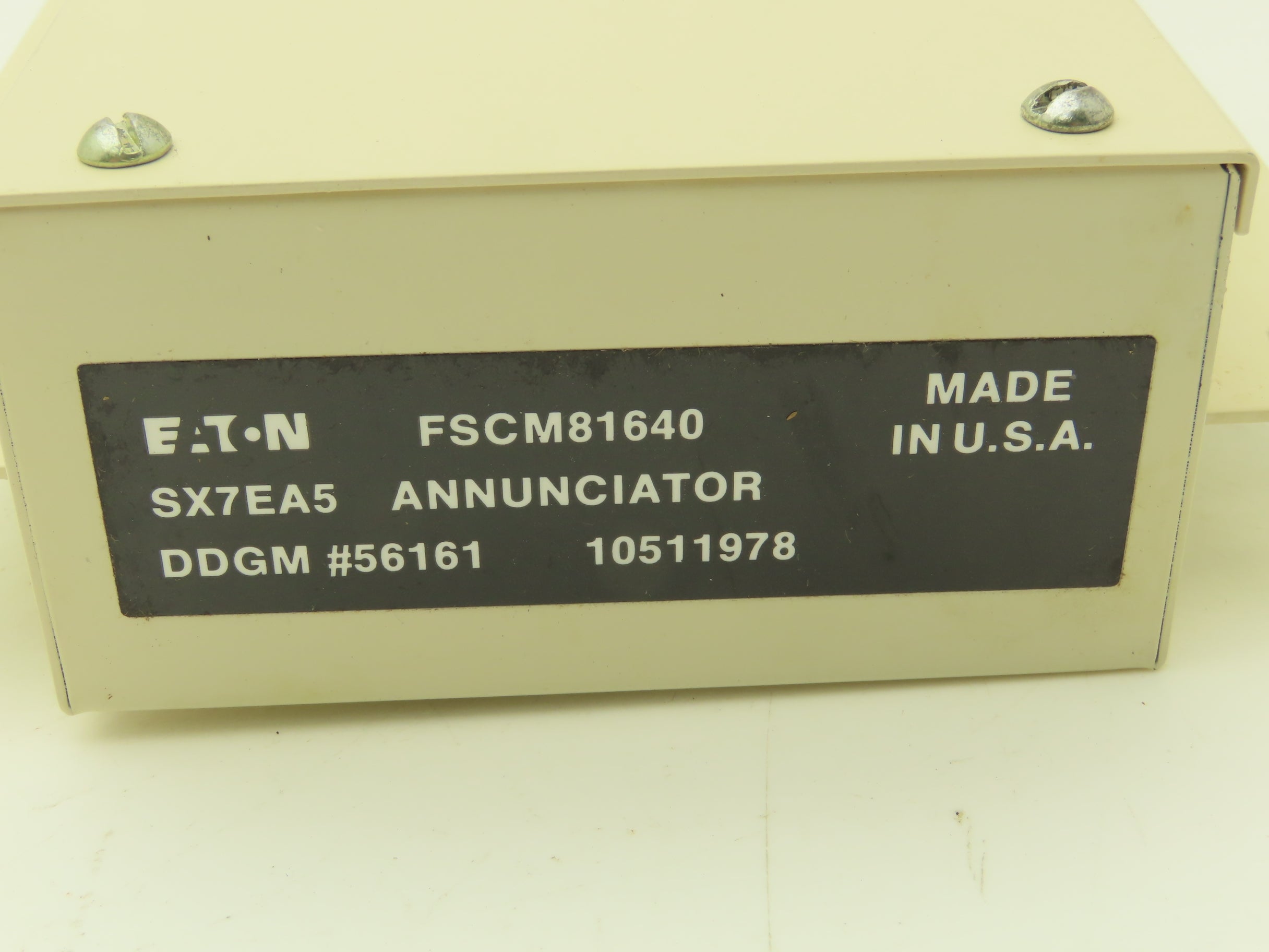 Eaton SX7EA5 Annunciator Lighted Indicator Panel W/Alarm On Off Test F ...