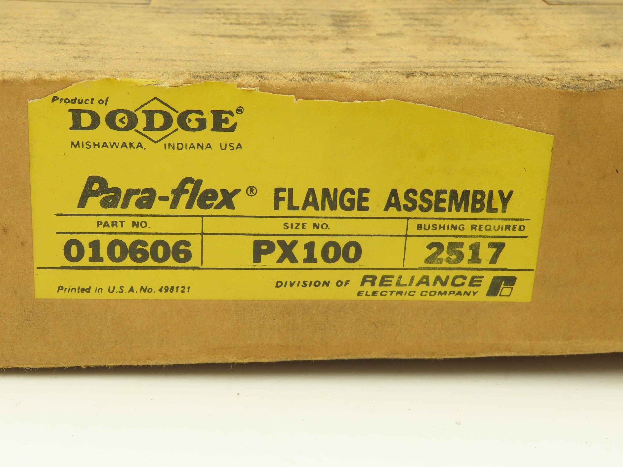 Dodge Para-flex Flange Coupling Requires Taper-Lock Bushing 2517 For S ...
