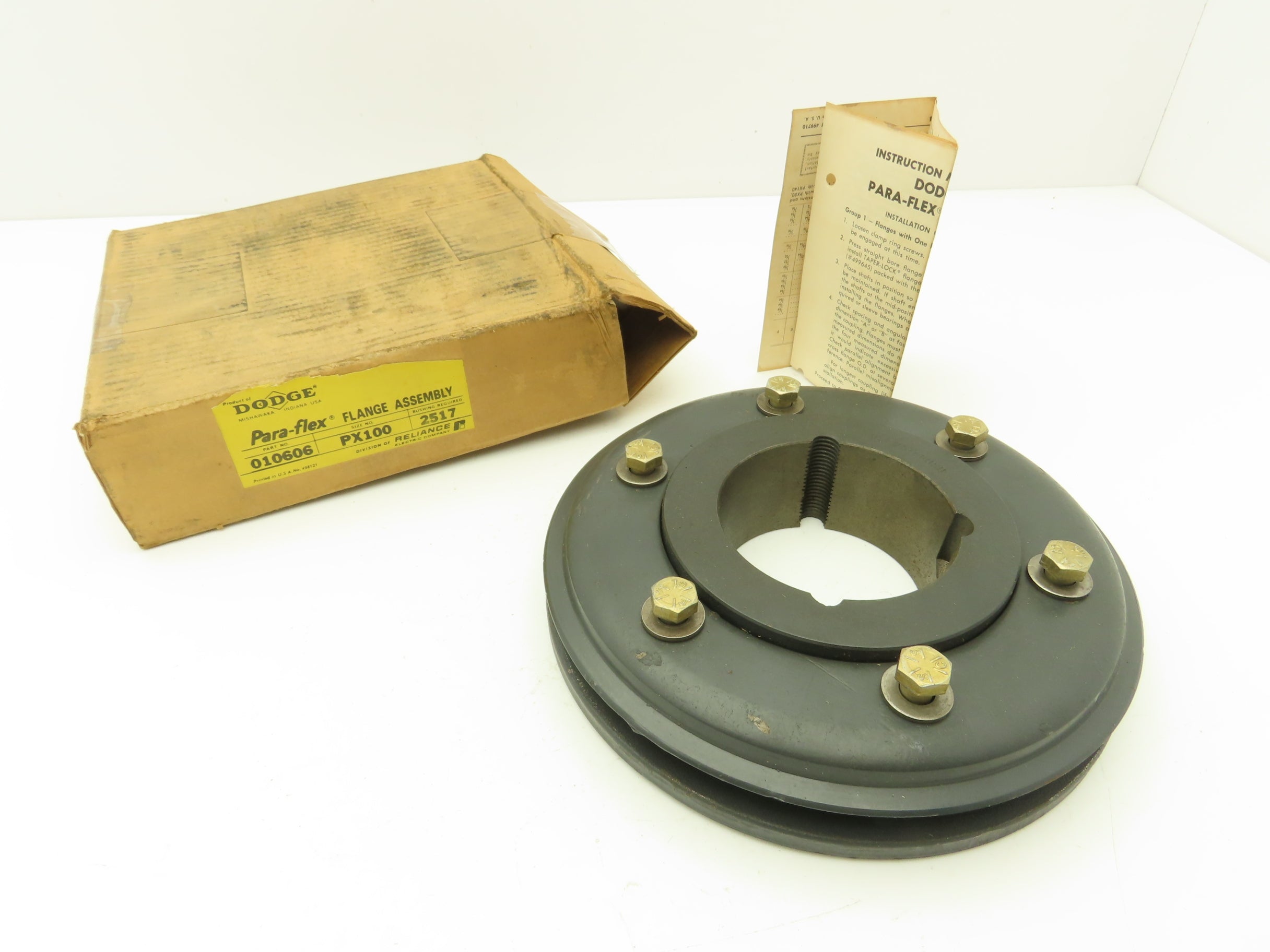 Dodge Para-flex Flange Coupling Requires Taper-Lock Bushing 2517 For S ...