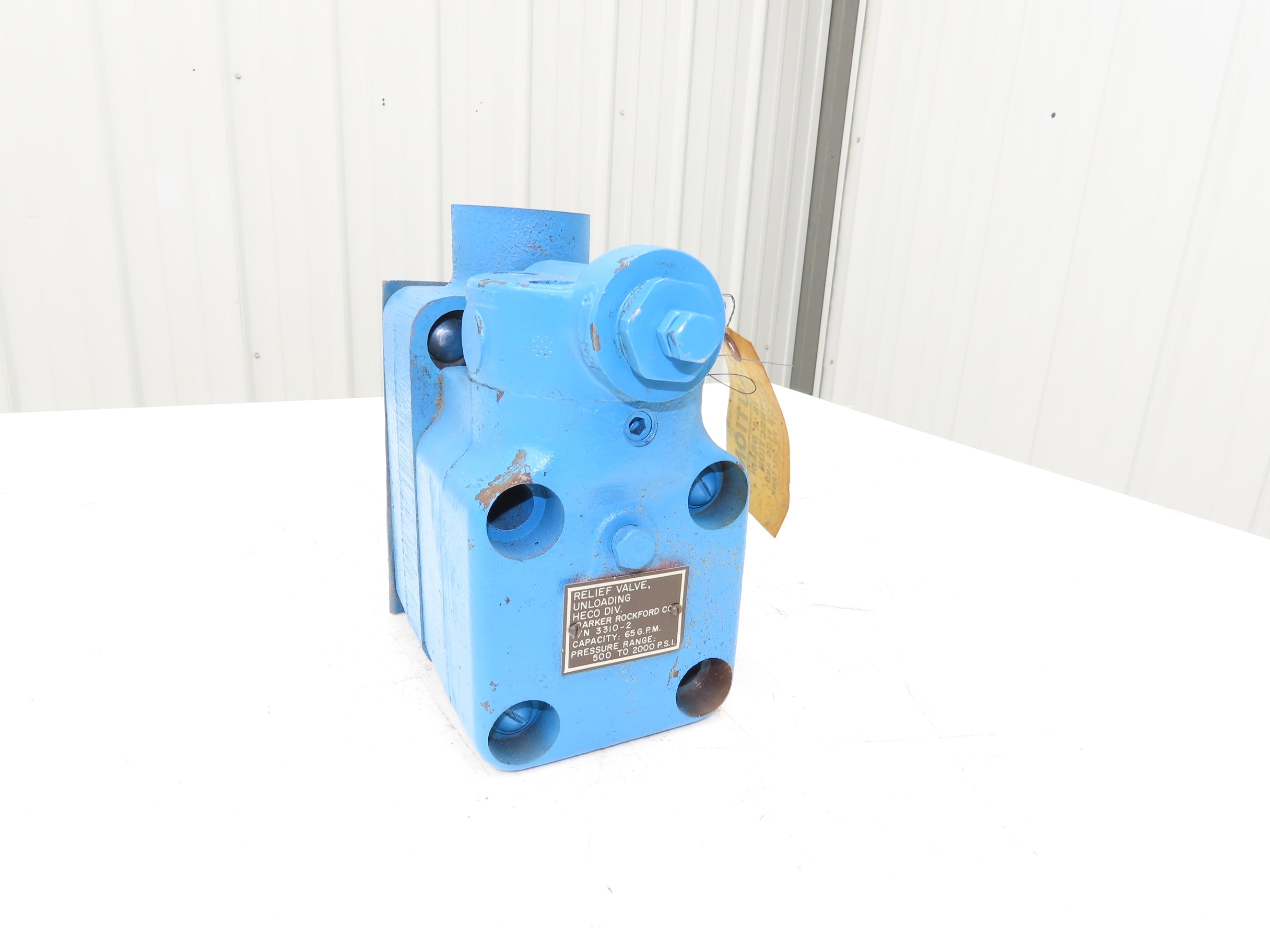 Barker Rockford 3310-2 Hydraulic Relief Valve 65gpm 500-2000 PSI ...