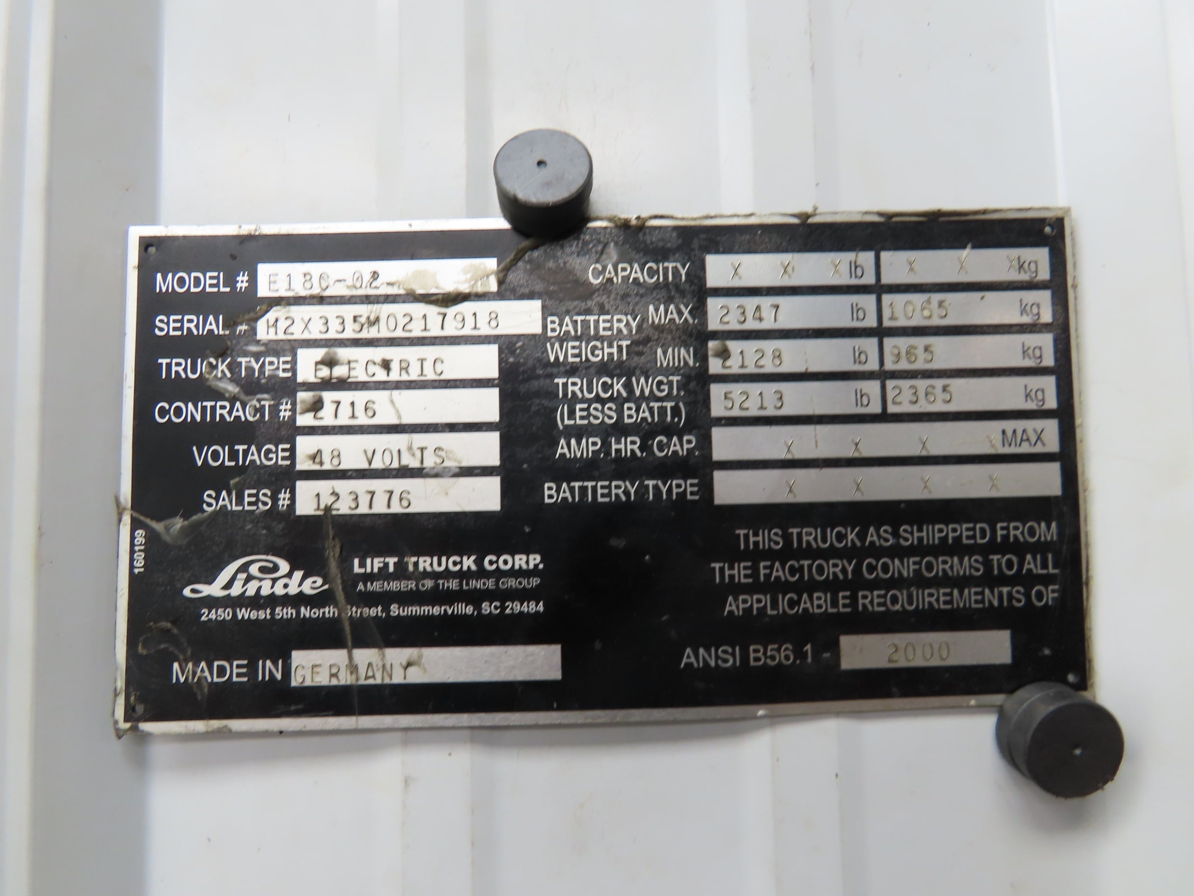 Linde 000.946.07.63 Electric Forklift LCD Guage Dash Display Module Of ...