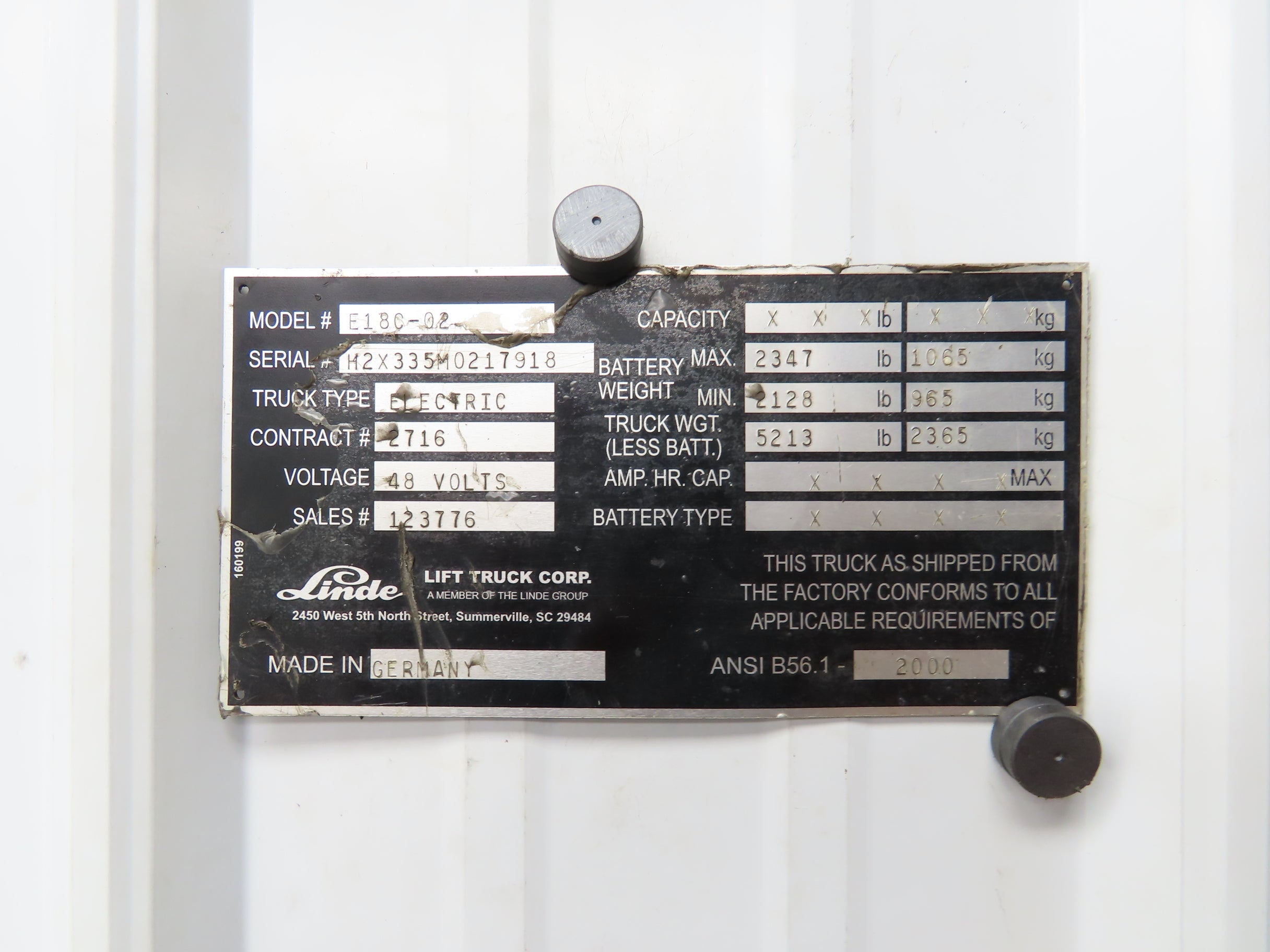 Linde BR 335 Hydraulic 3-Spool Forklift Mast Control Valve Removed Fro ...