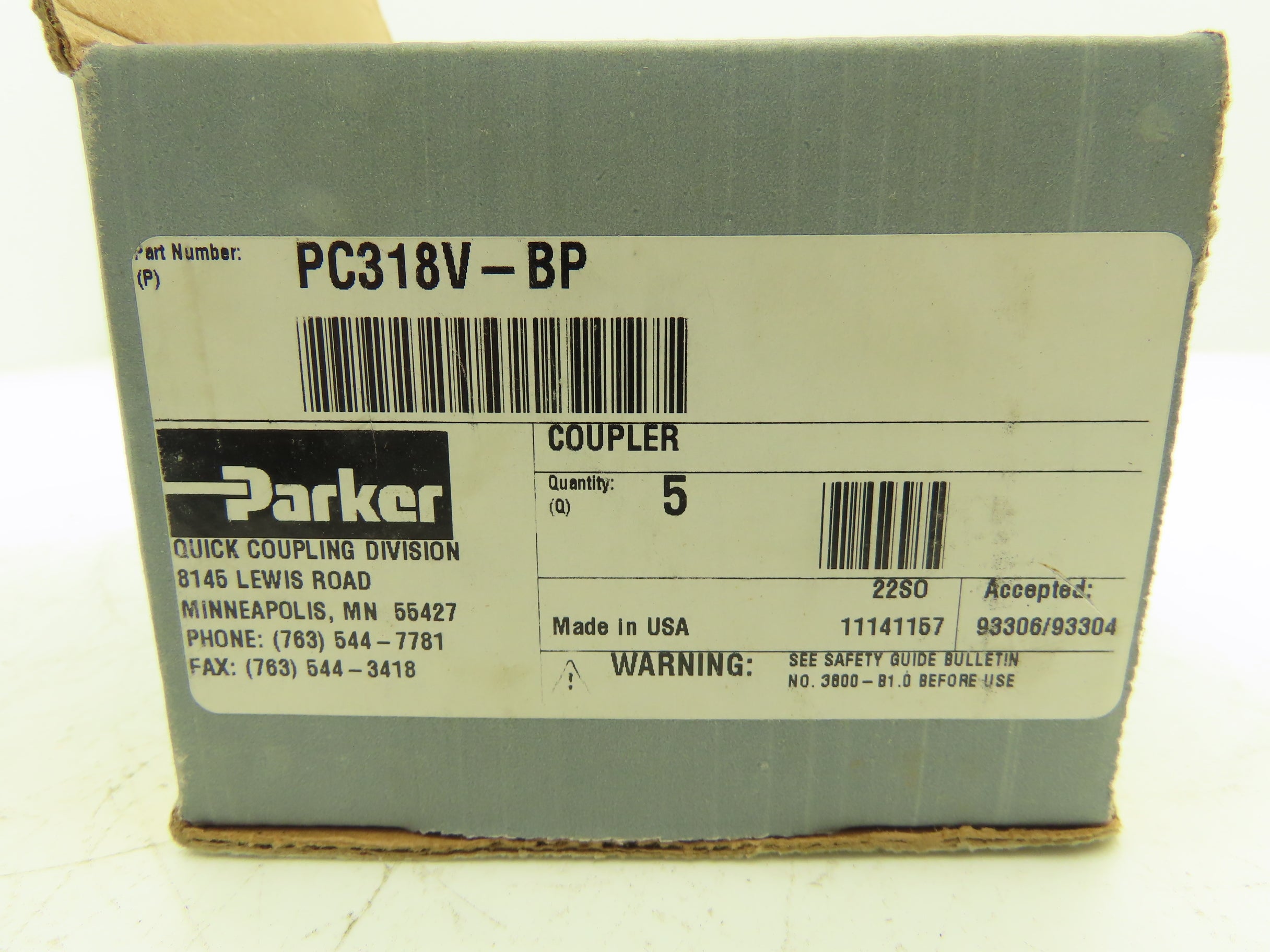 Parker Injection Molding Coolant Quick Coupler MoldMate 90° Hose Barb ...