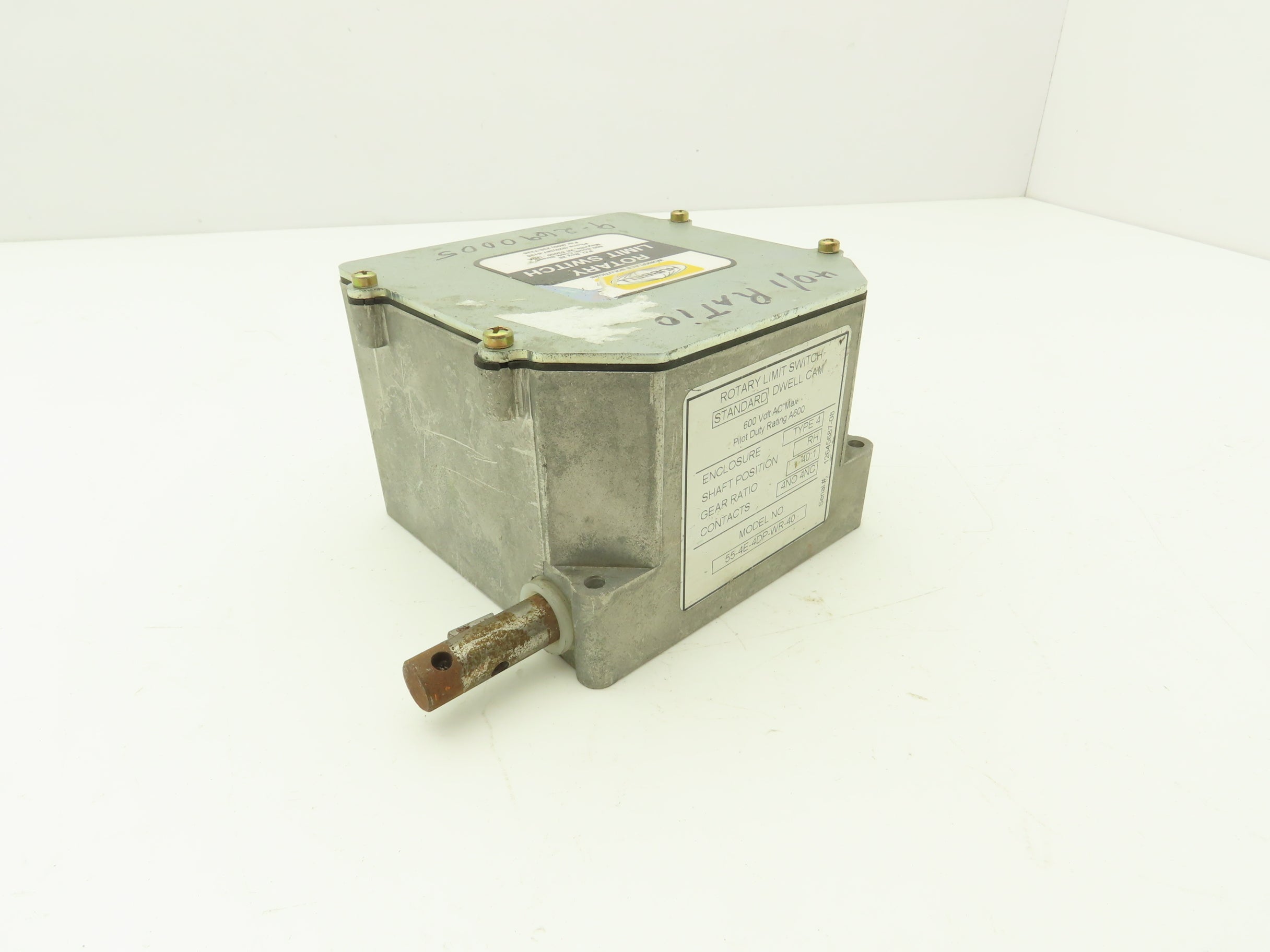Hubbell 55-4E-4DP-WR-40 Rotary Cam Limit Switch 40:1 Gear Ratio 4NO 4N ...
